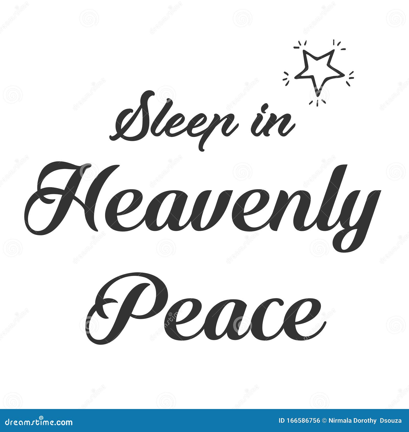 Sleep in Heavenly Peace, Christmas Greeting Stock Vector - Illustration ...
