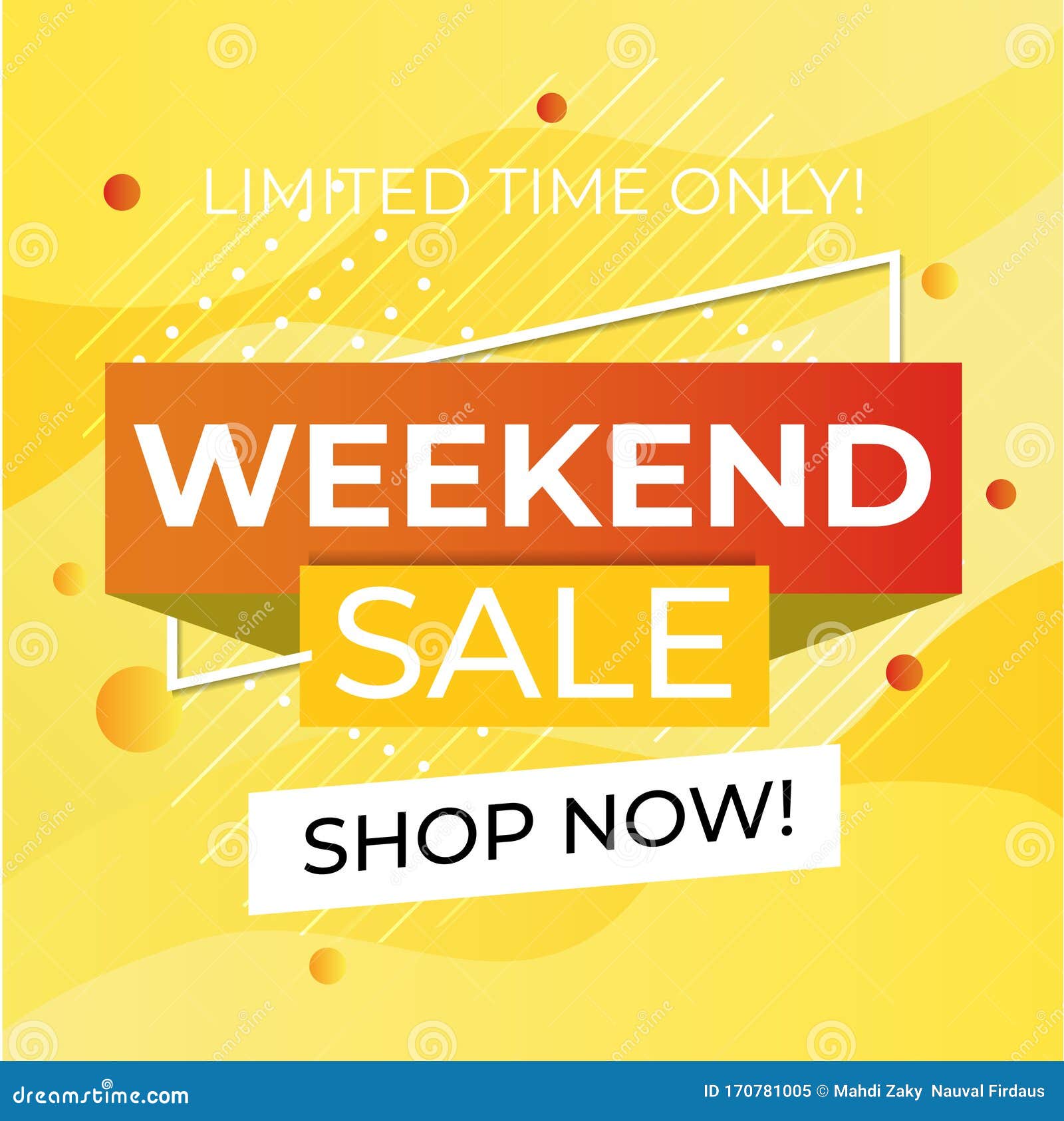 Limited Time Weekend Sale, Instagram Promotion Design Template Stock ...