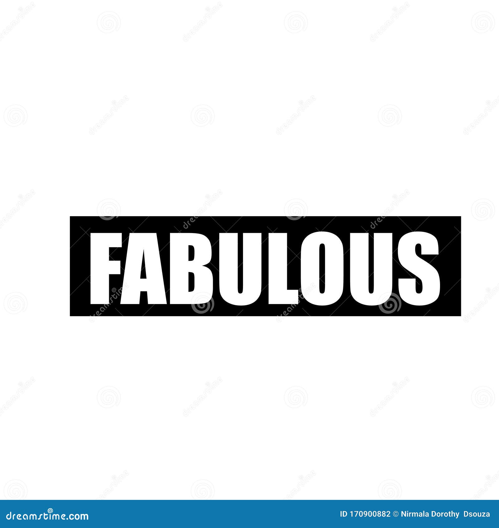 Fabulous Text Design for Print Stock Vector - Illustration of black ...