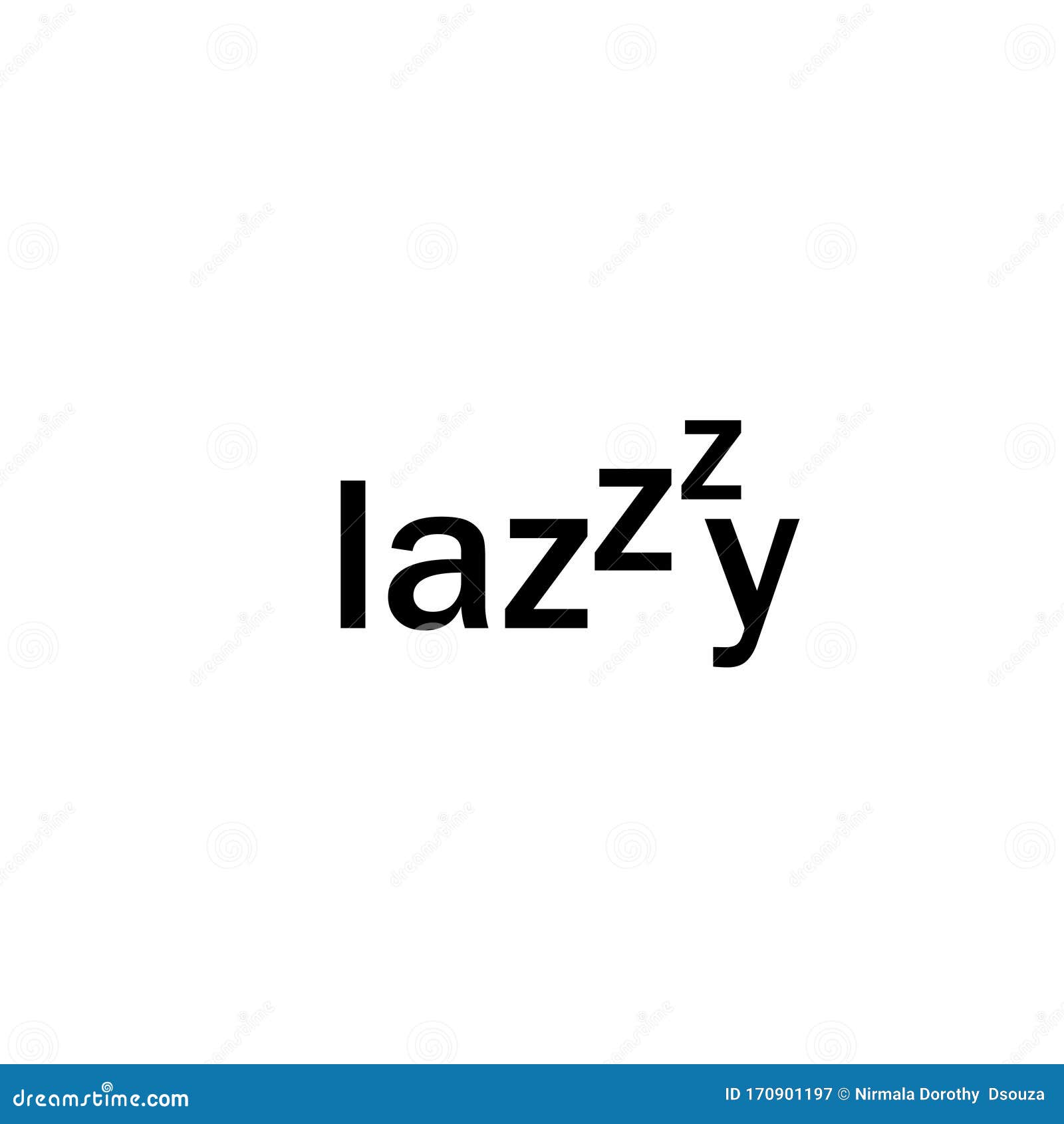 Lazy text design for print stock vector. Illustration of inspire ...