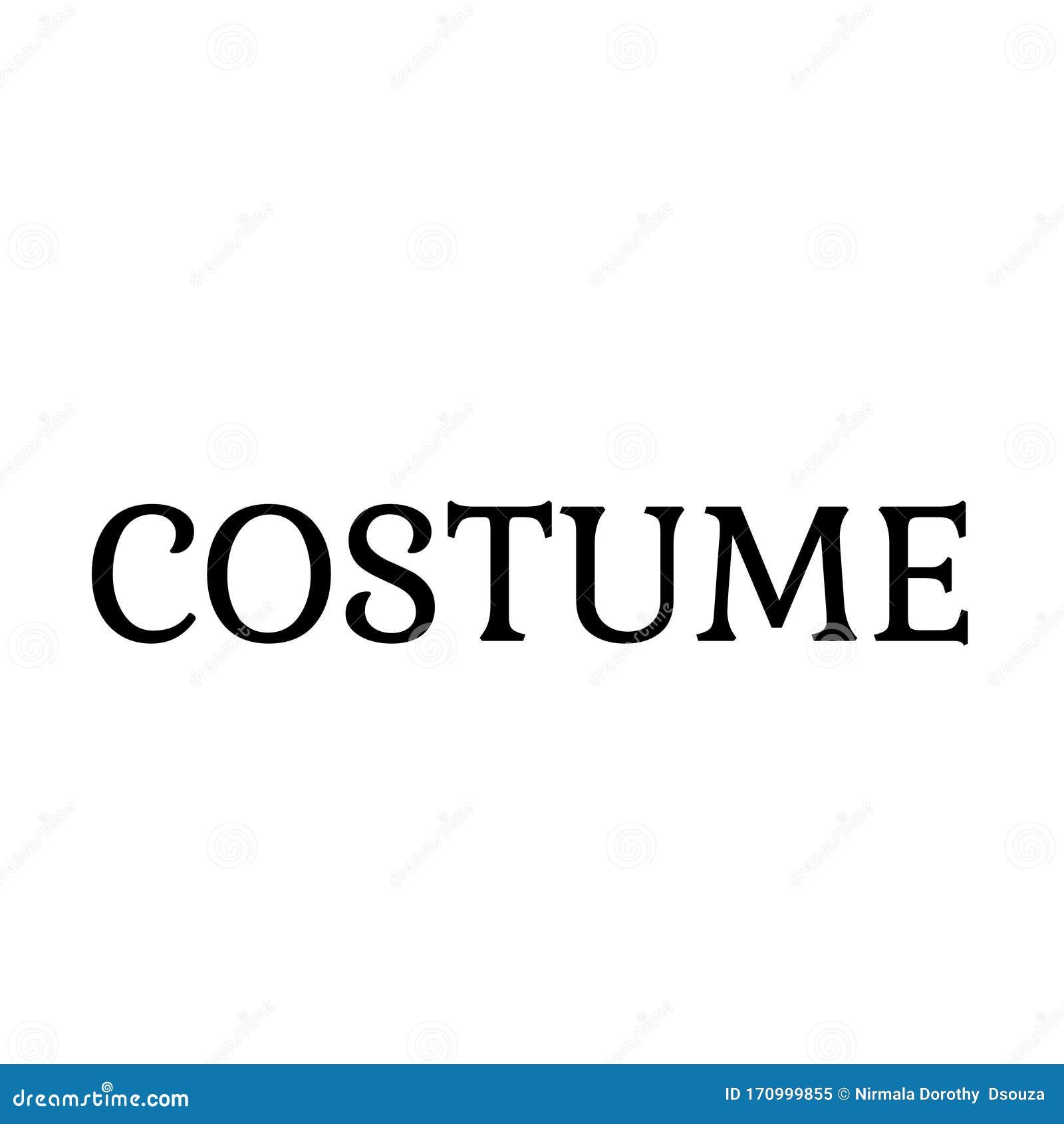 Costume Text Design for Print Stock Vector - Illustration of apparels ...