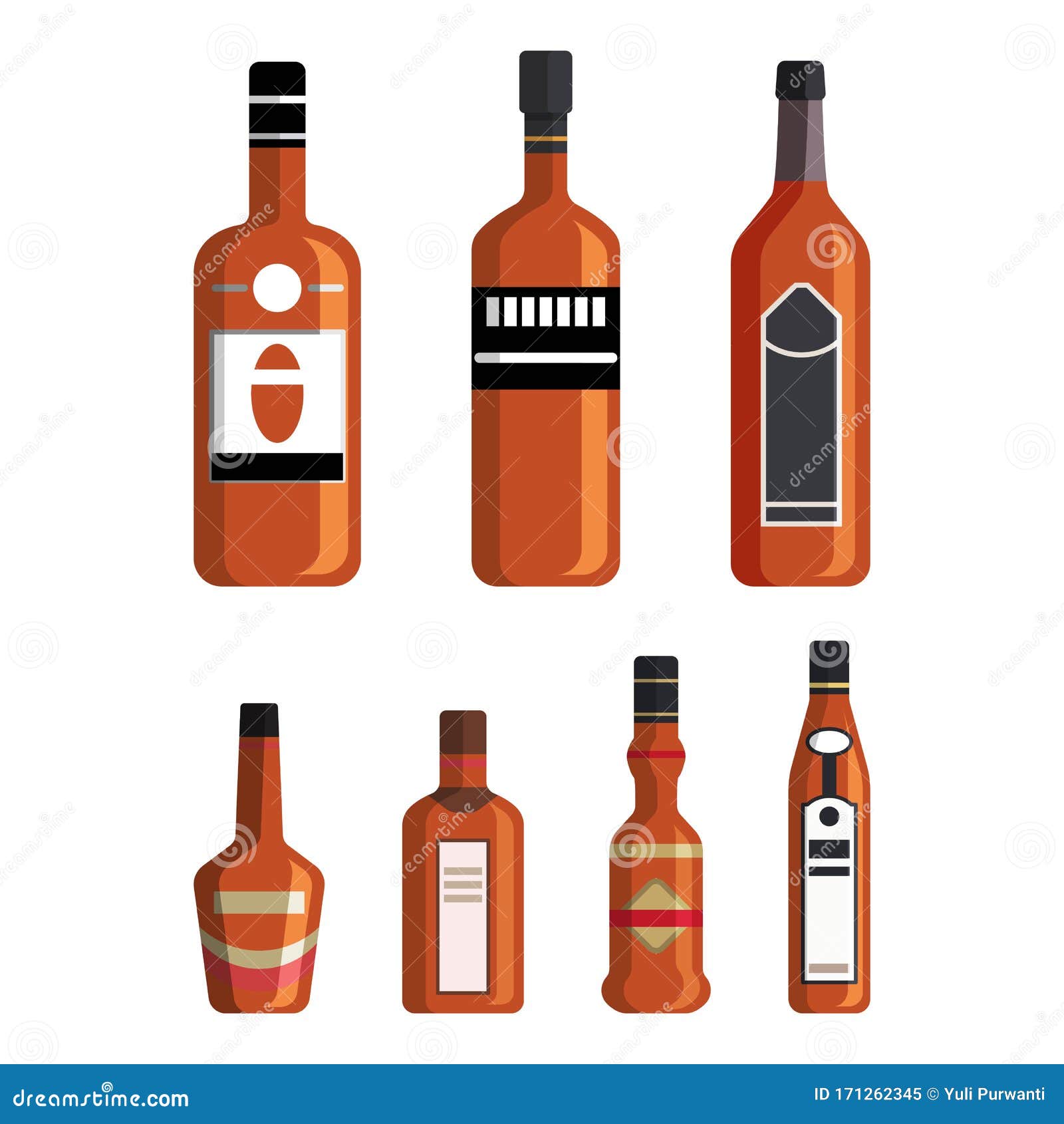 Set of Bootle Logo Design Vector Stock Vector - Illustration of ...