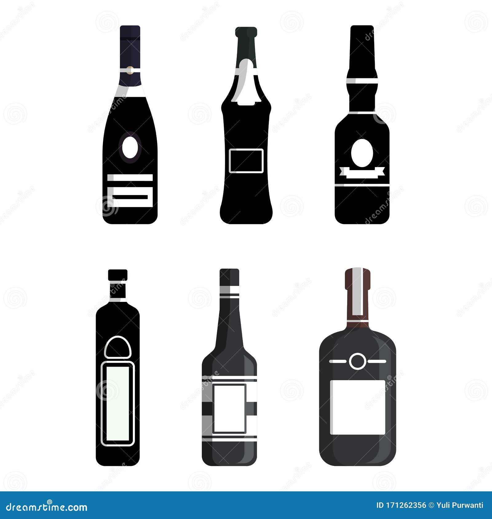 Set of Bootle Logo Design Vector Stock Vector - Illustration of banner ...