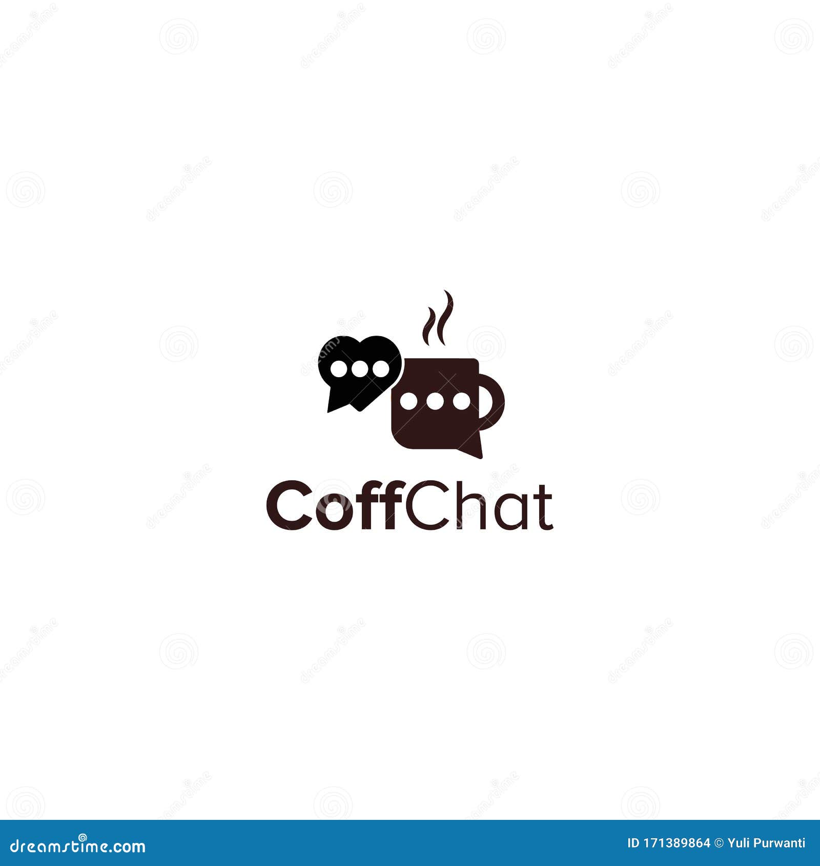 Coffee Chat Logo Design Element Vector Stock Vector - Illustration of ...