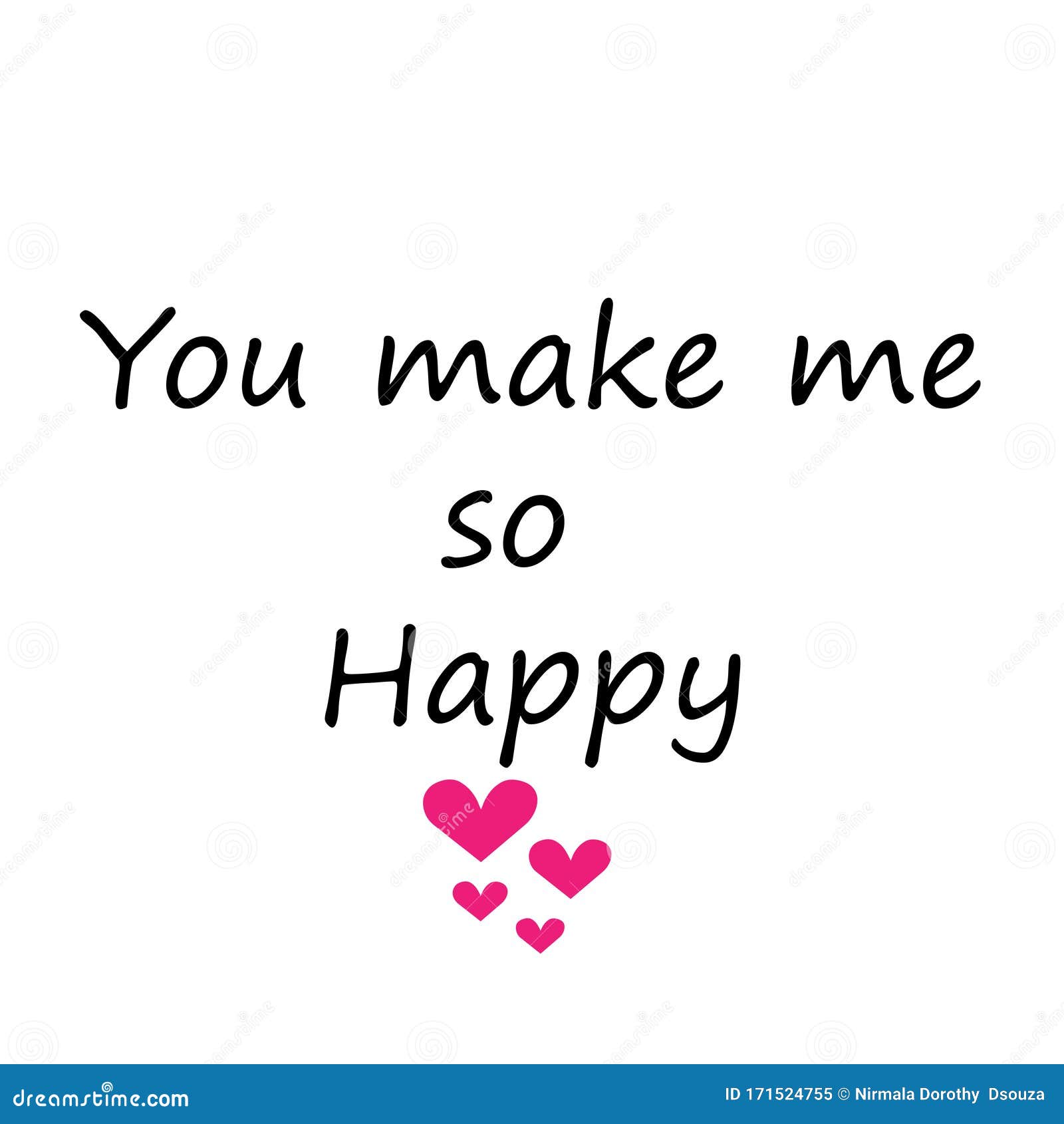 You make me so happy stock vector. Illustration of retro - 171524755