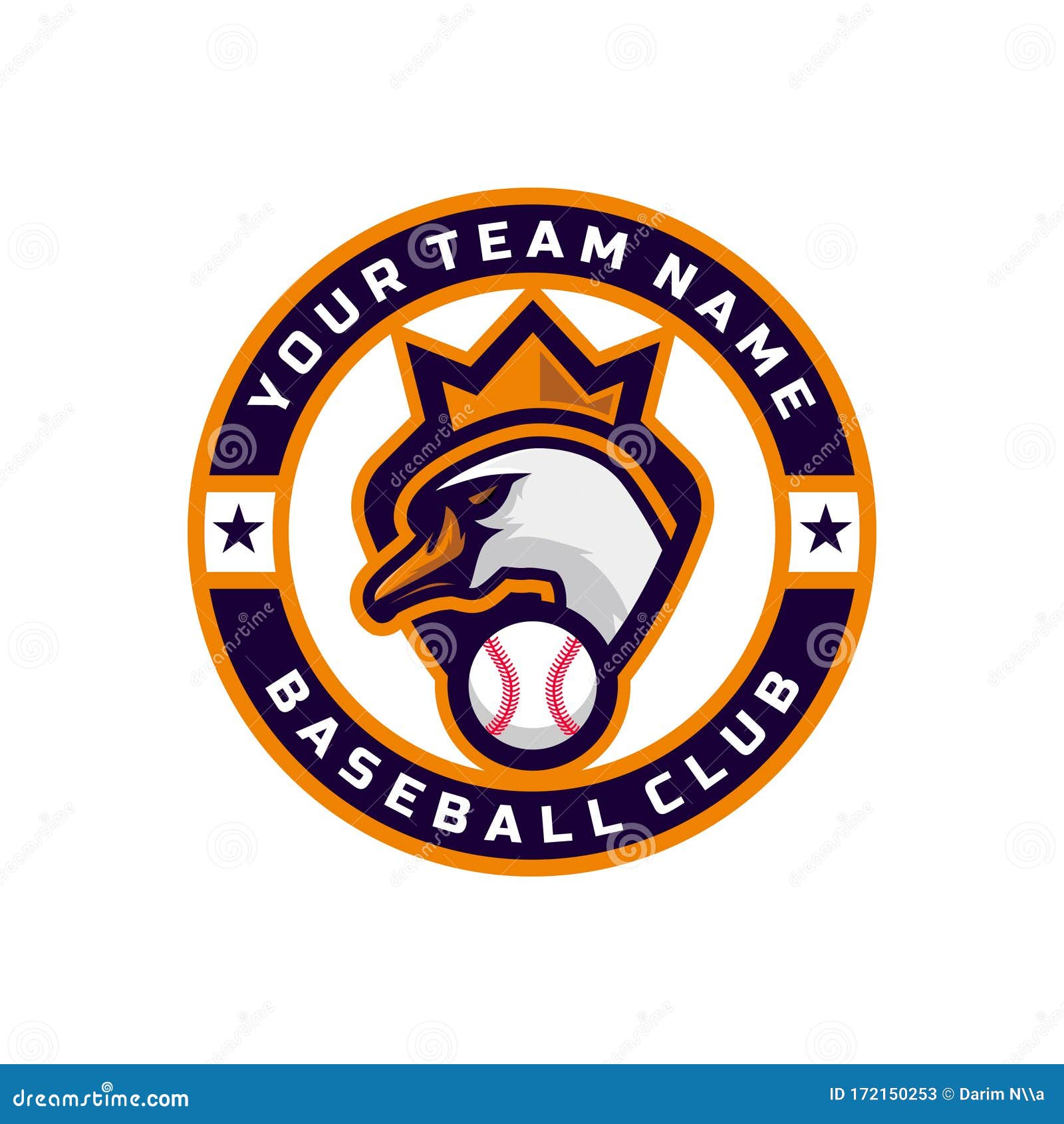 Swan Head Logo for the Baseball Team Logo. with a Crown on the Head ...
