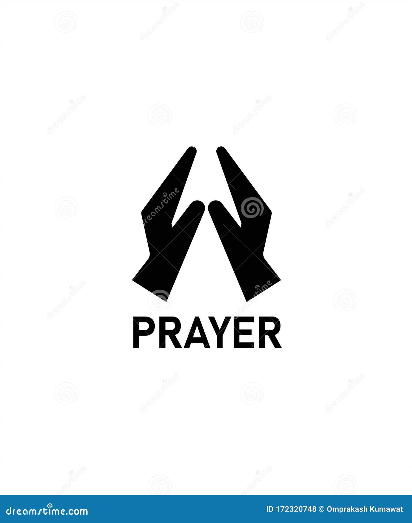 Prayer Icon,two Hand Flat Design Icon,god Prayer Icon. Stock Vector ...