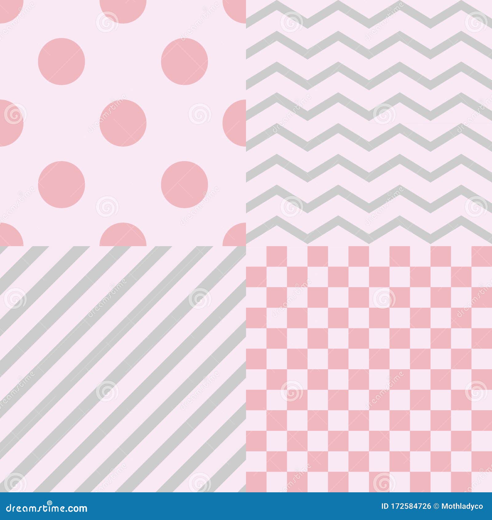 4 Basic Repeat Pattern Vector Pack Stock Illustration - Illustration of ...