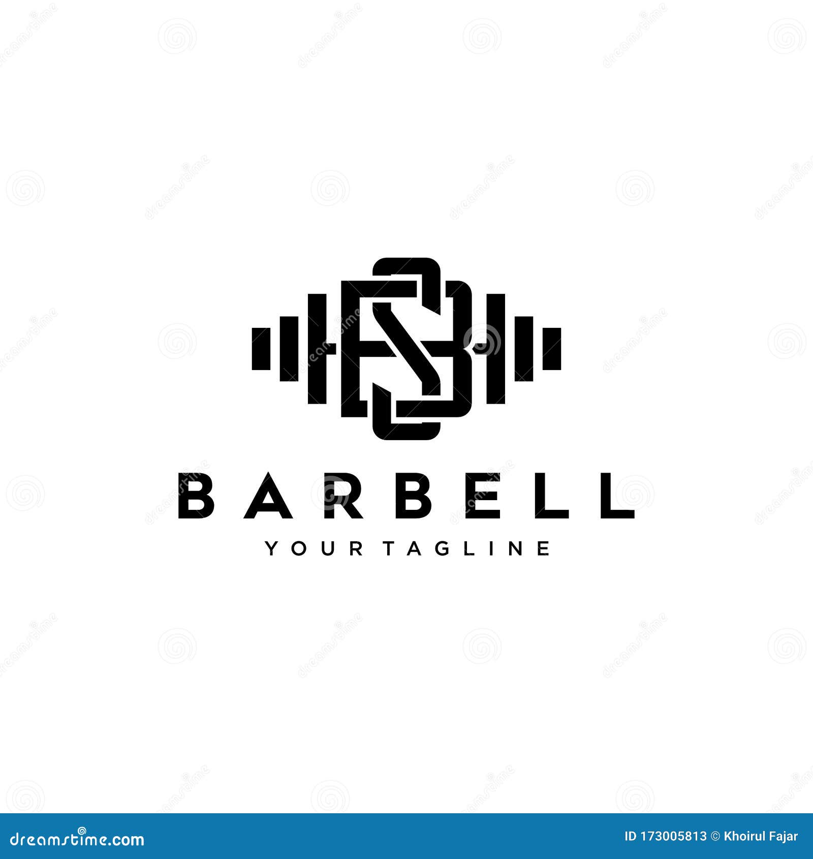 Barbell Sport Logo. Vintage and Badge Concept Stock Vector ...