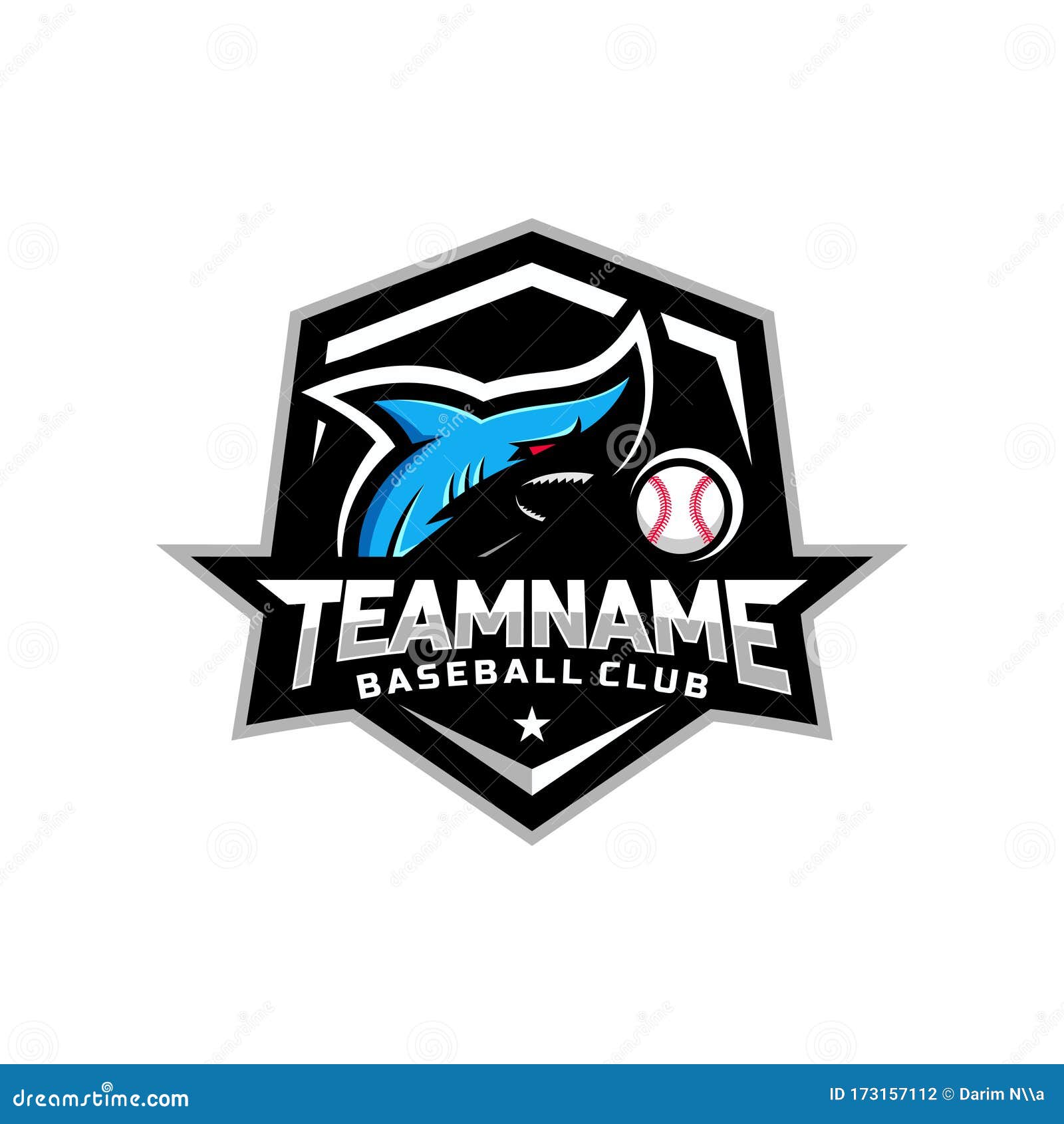 Sharks Logo for the Baseball Team Logo. Stock Vector - Illustration of ...