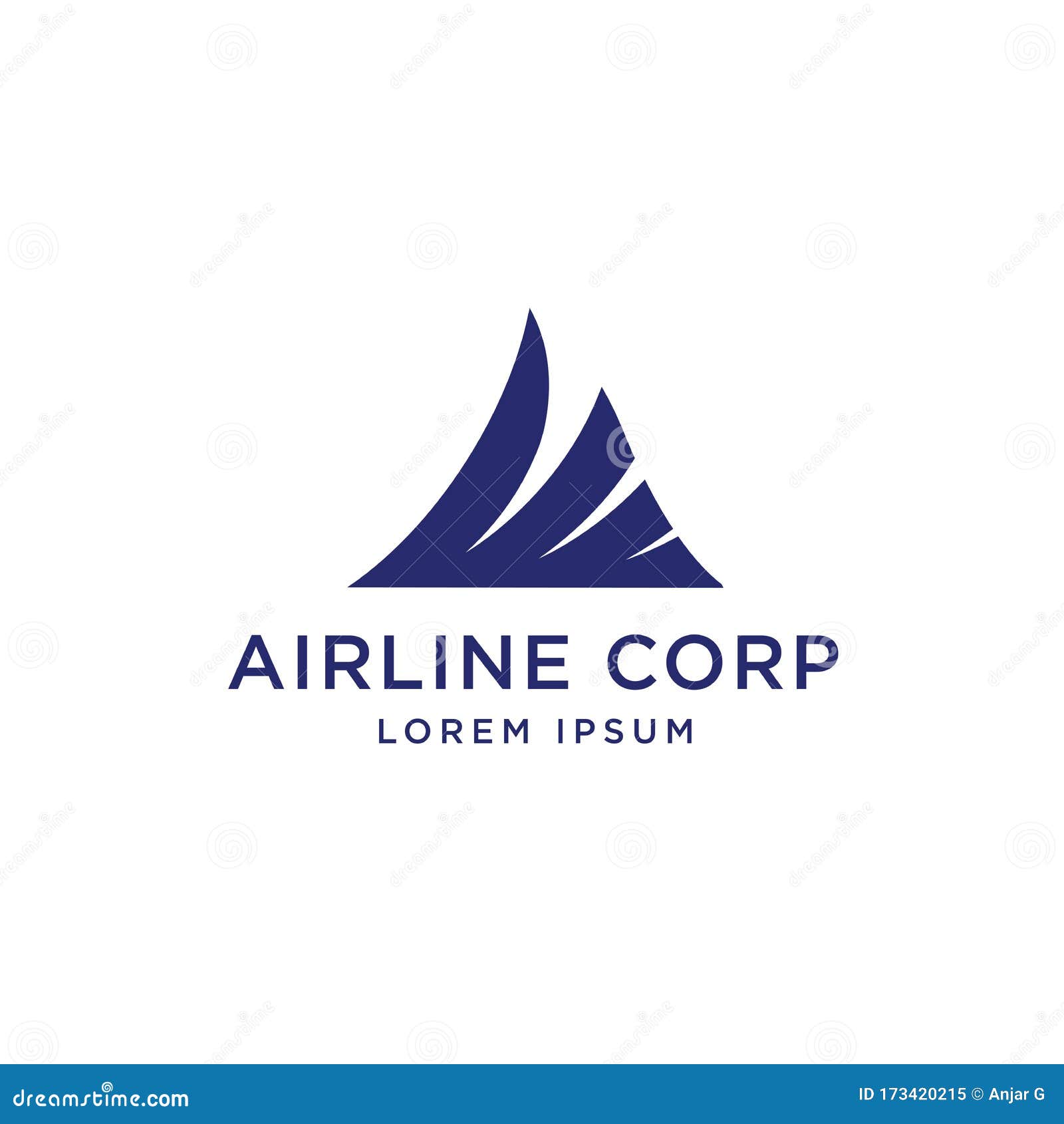 Abstract Wing Aviation Logo Template Vector Stock Vector - Illustration ...