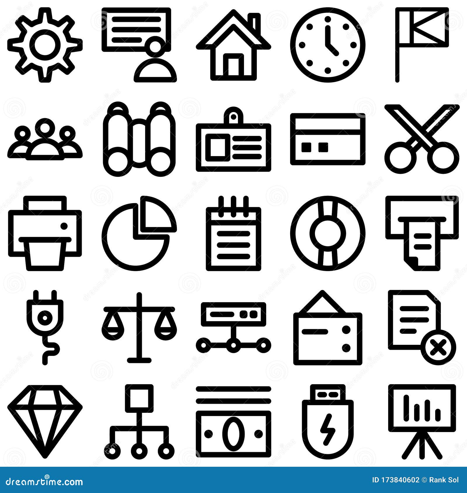 Digital Products Bold Outline Vector Icons Set Every Single Icon Can ...