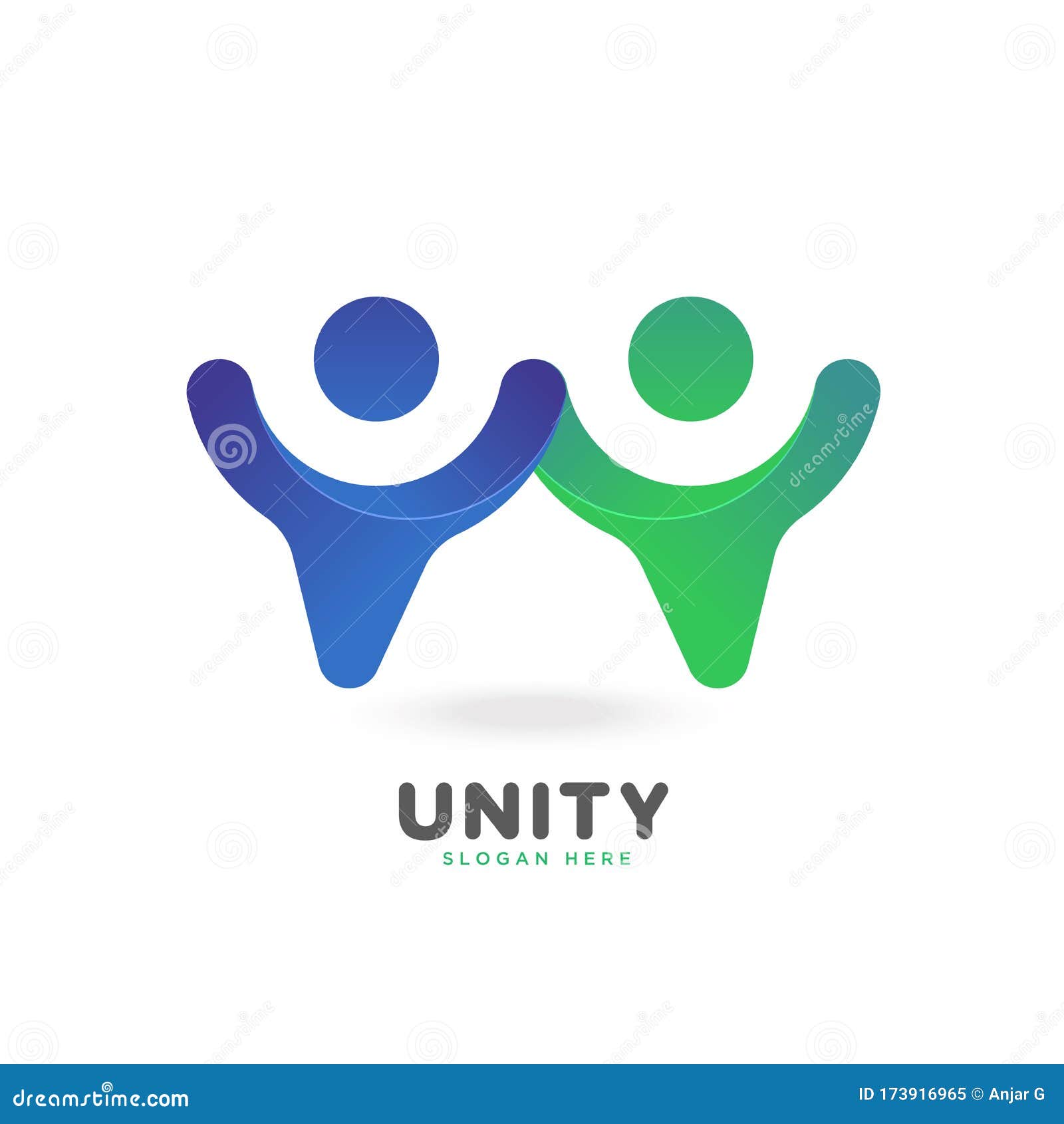 Colorful Smooth Gradient Group Couple Unity, People, Social Logo Vector ...