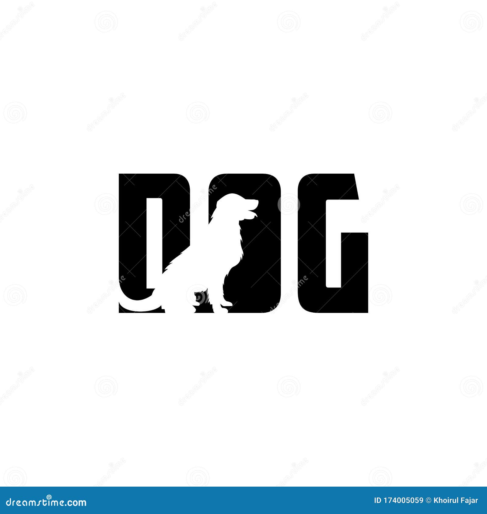 DOG Letter Logo Design Template, Isolated on a White Background Stock ...