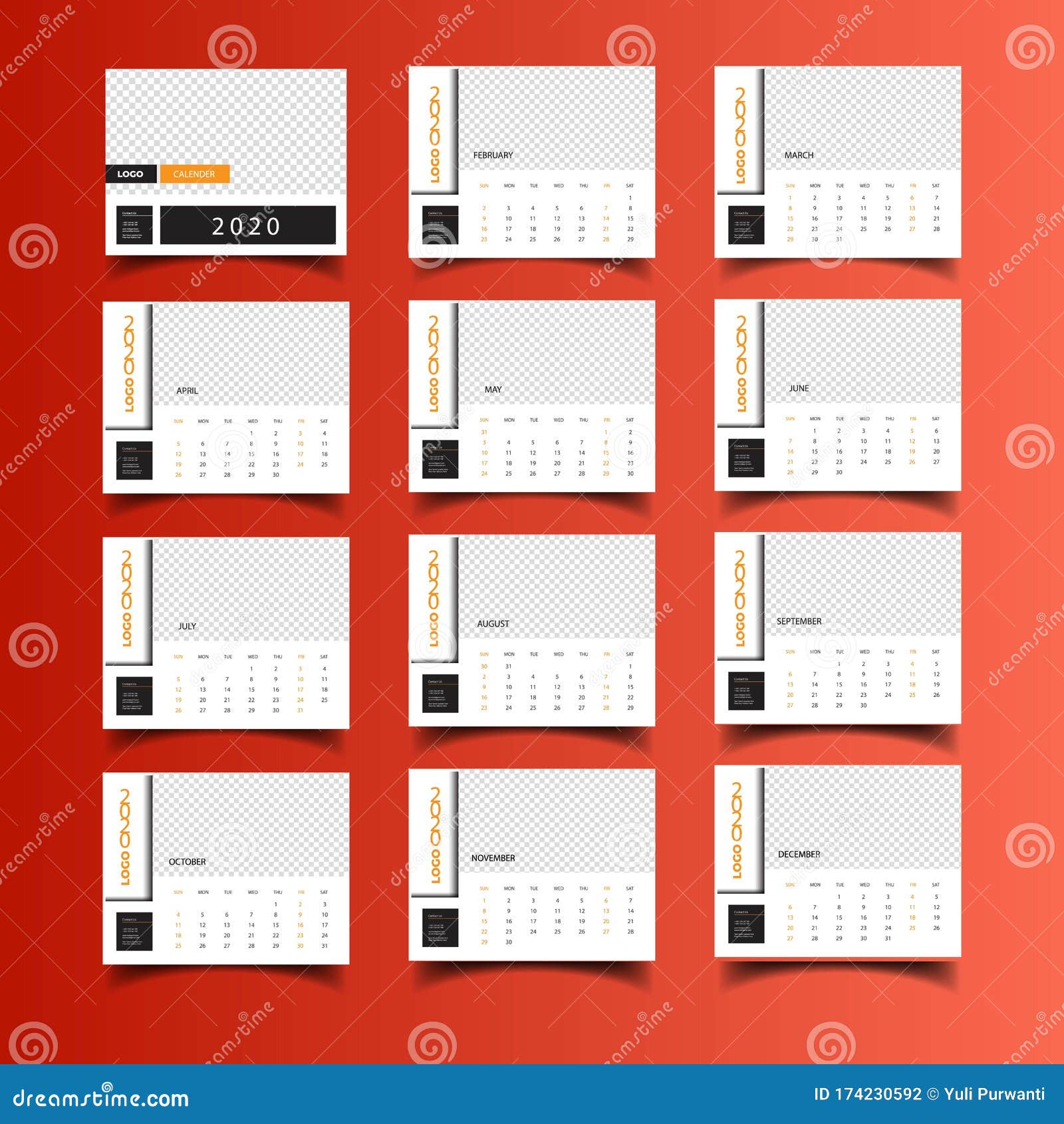 Abstract Modern Business Calendar - Logo Design Vector Stock ...