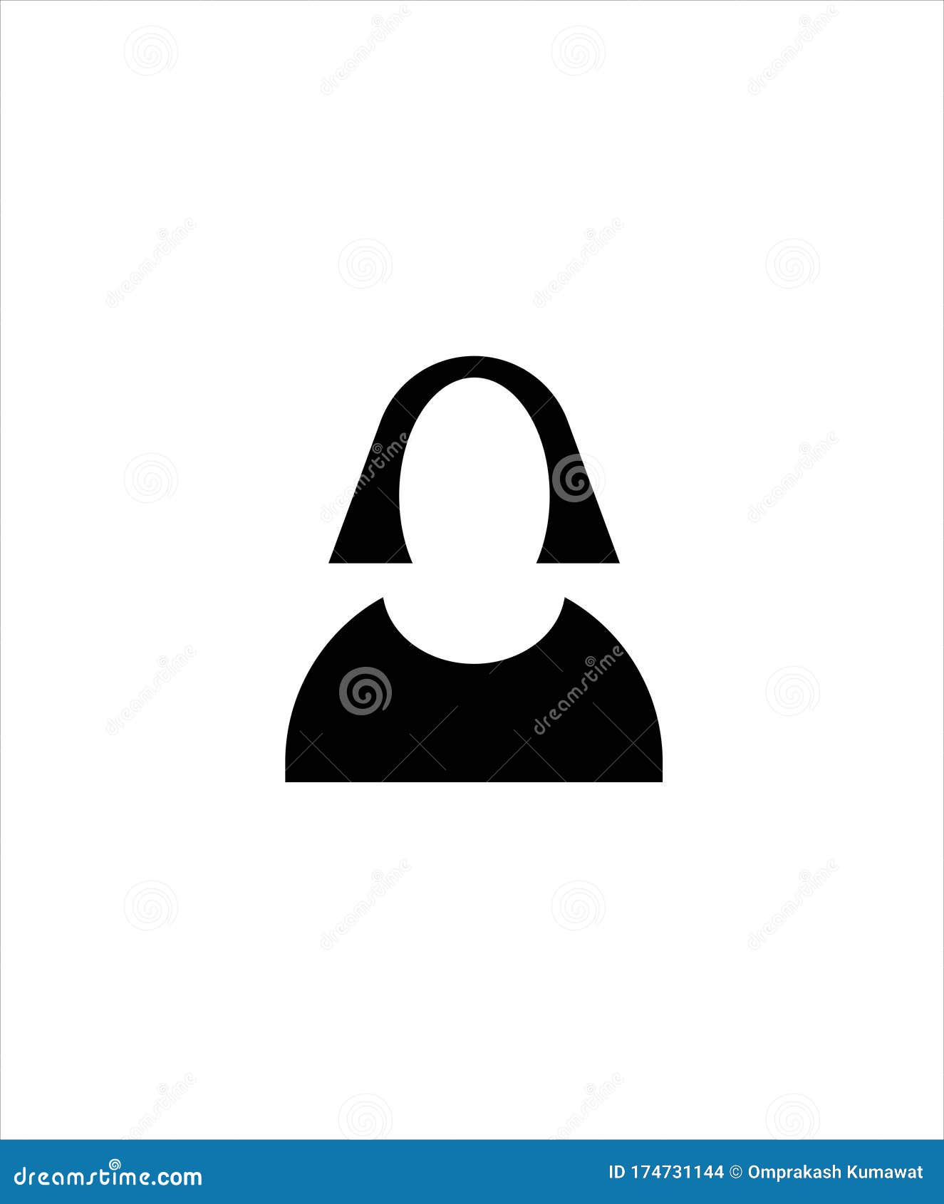 Woman Flat Icon,woman Face Flat Design Icon,vector Best Illustration ...