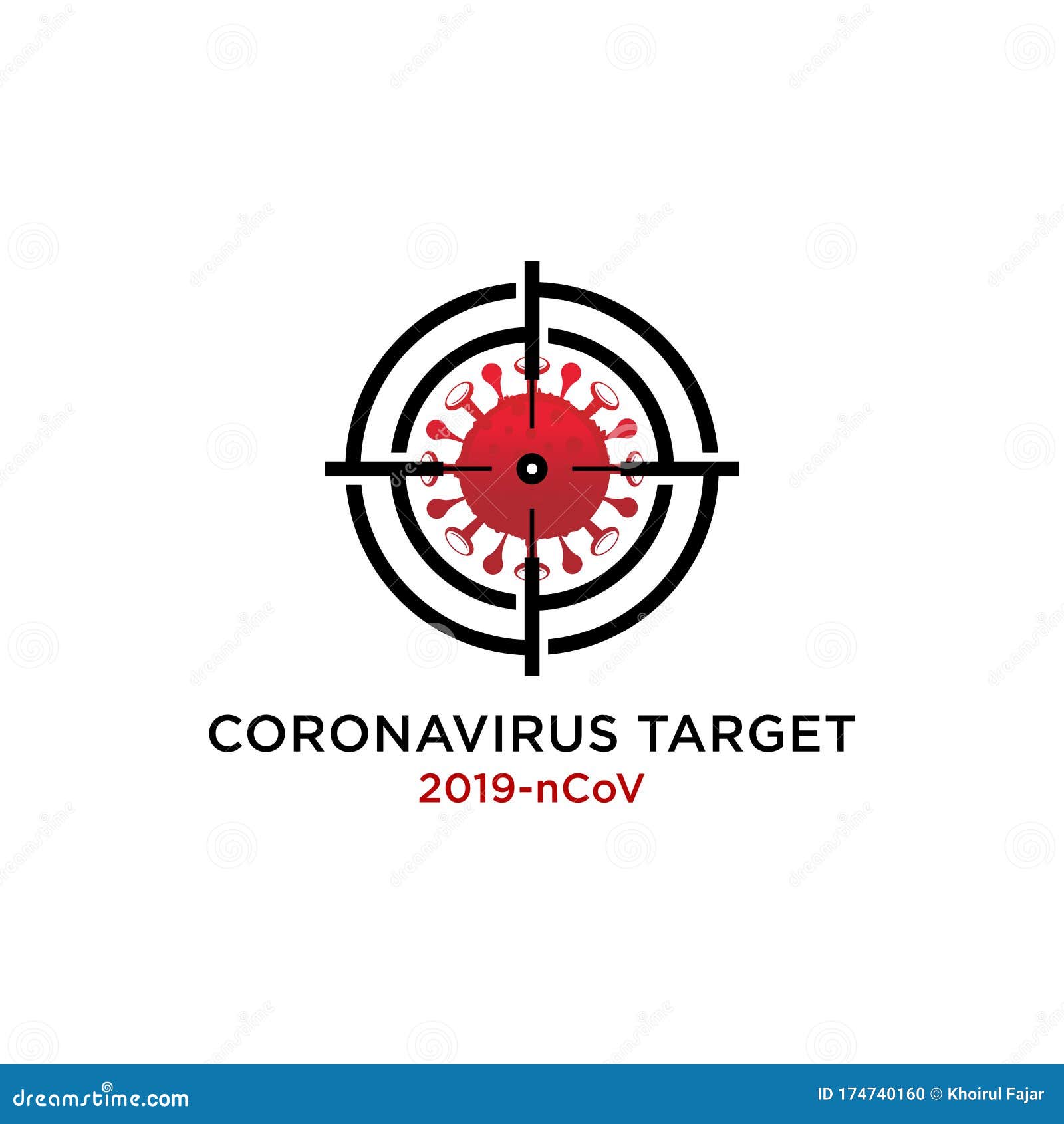 Corona Virus Target, Vector Illustration of Corona Virus in Wuhan ...