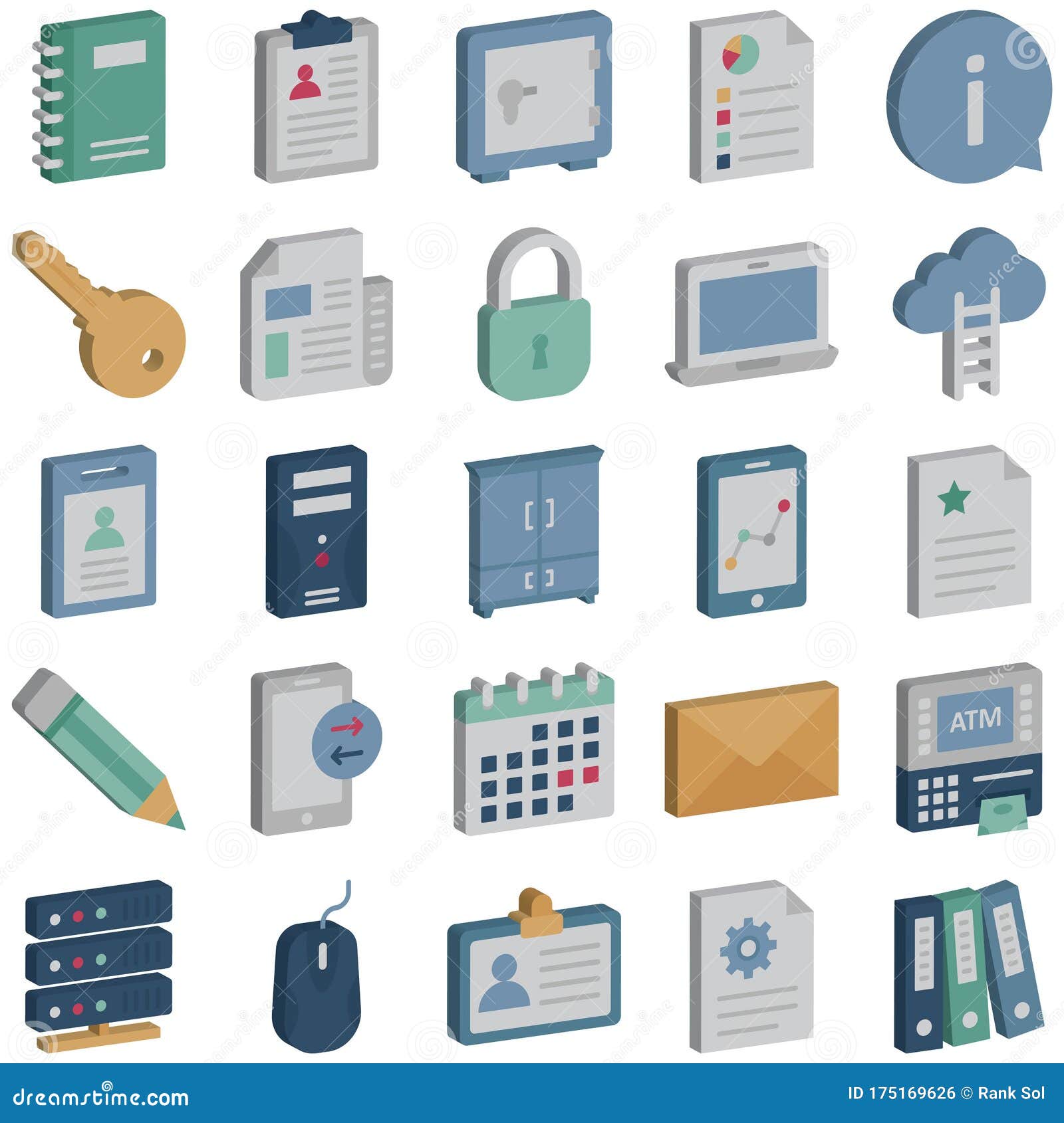 Global Business Isolated Vector Icons Set Every Single Icon Can Be ...