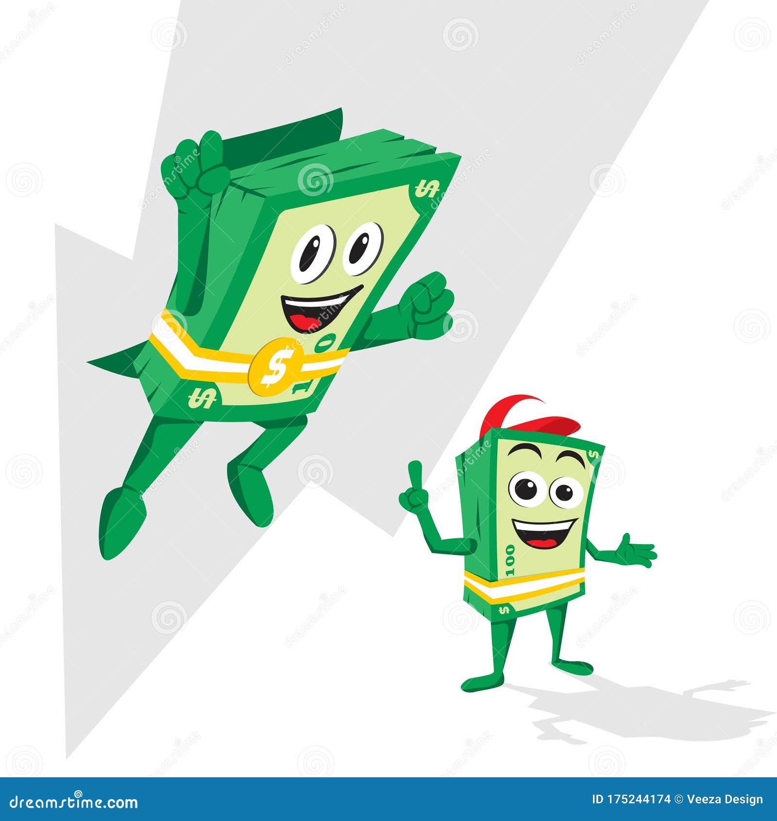 Moneyman Superhero Character Vector Stock Vector - Illustration of ...