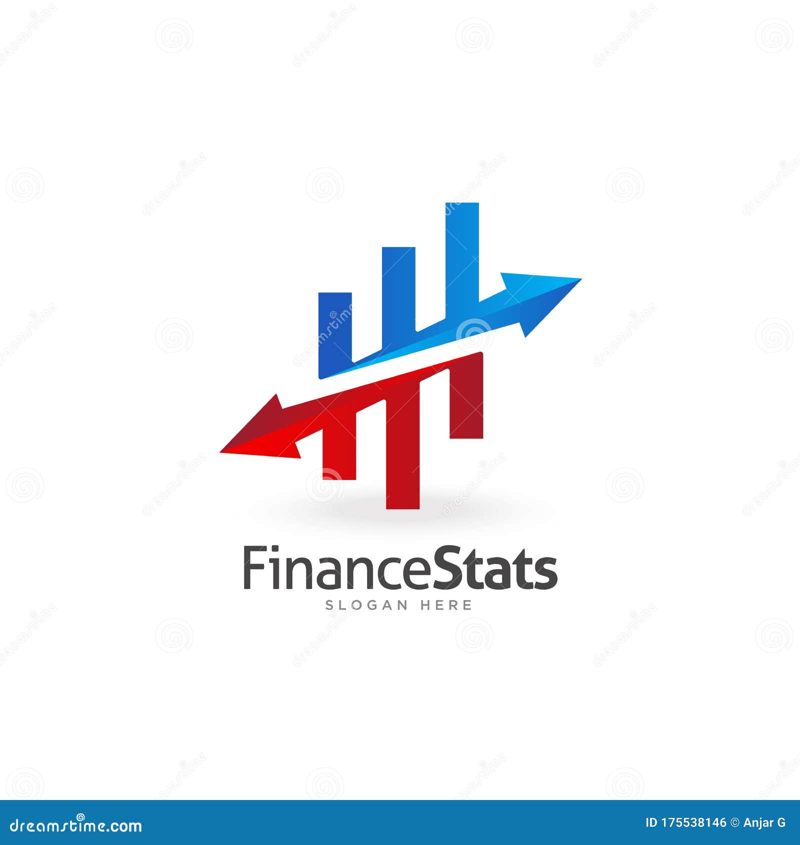 Financial Graph Arrow Statistic Logo Icon Template Stock Vector ...