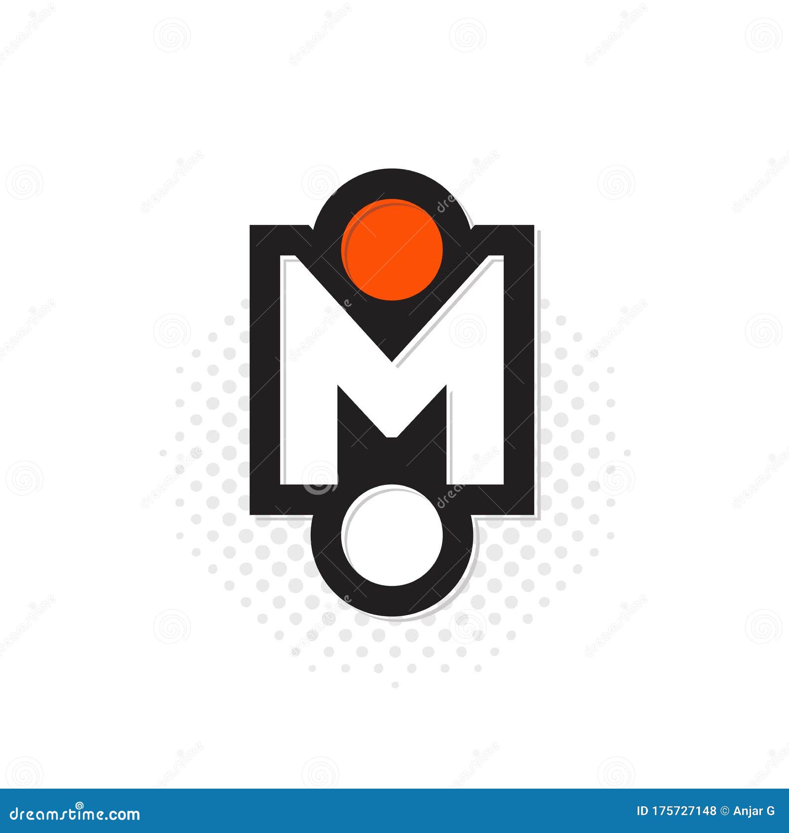Initial M Retro Vintage Monogram Badge Logo Template Stock Vector ...