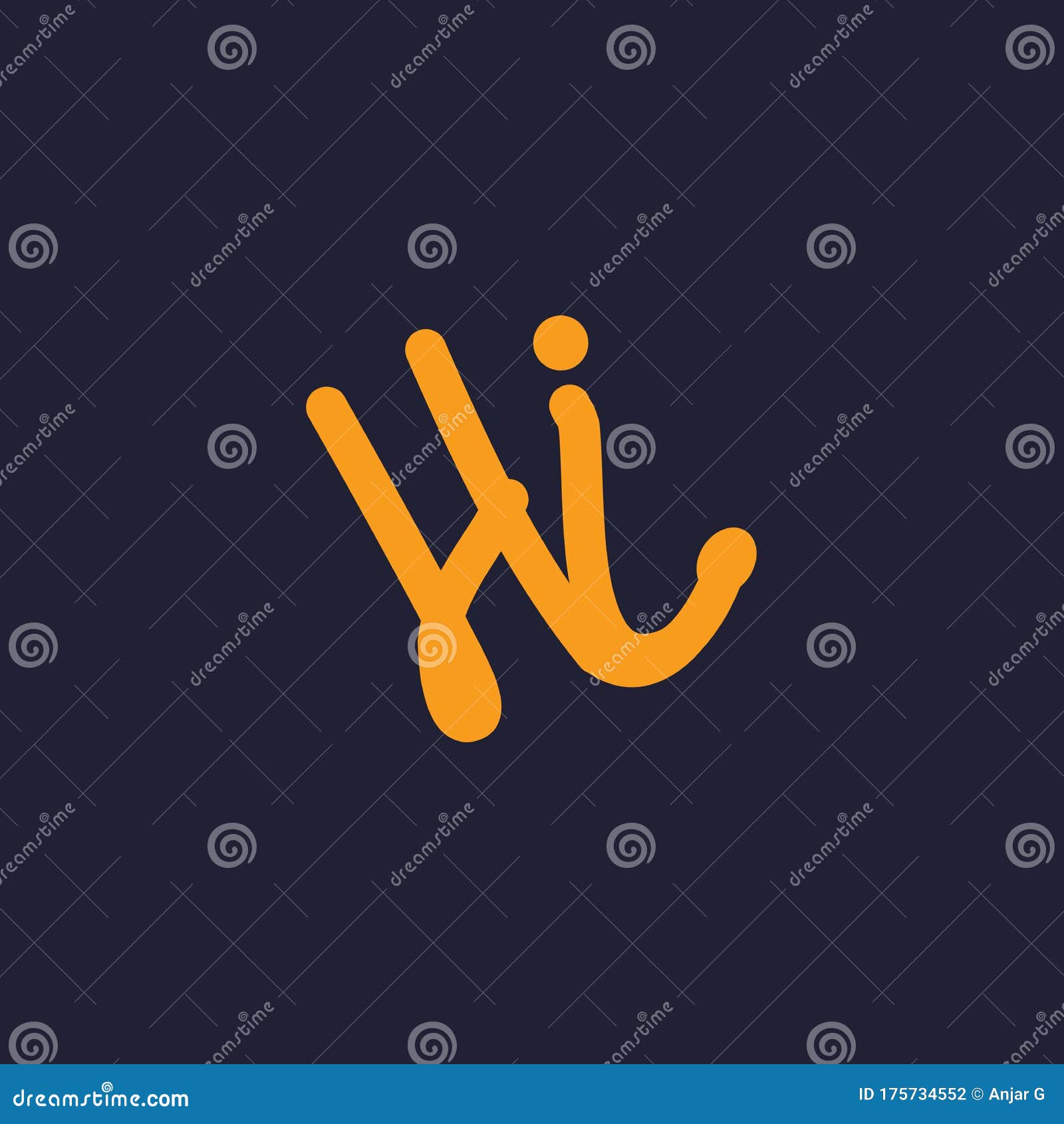 Hi Hand Sign Logotype Logo Icon Stock Vector - Illustration of abstract ...