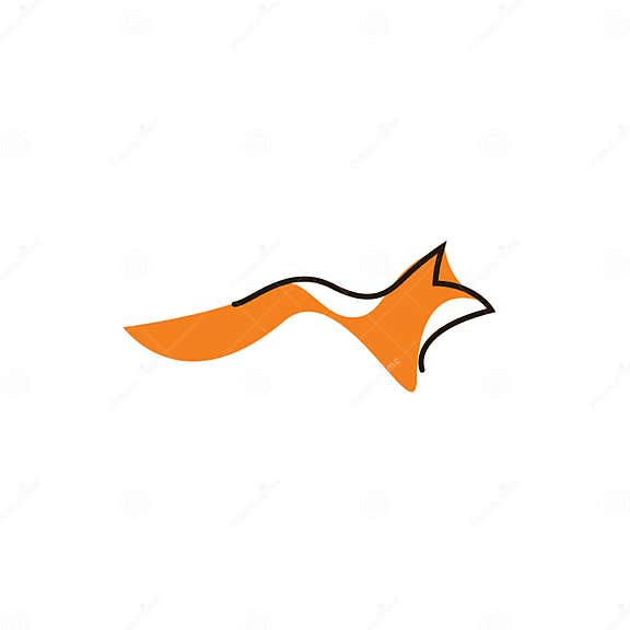 Minimal fox logo icon stock vector. Illustration of logo - 175734766