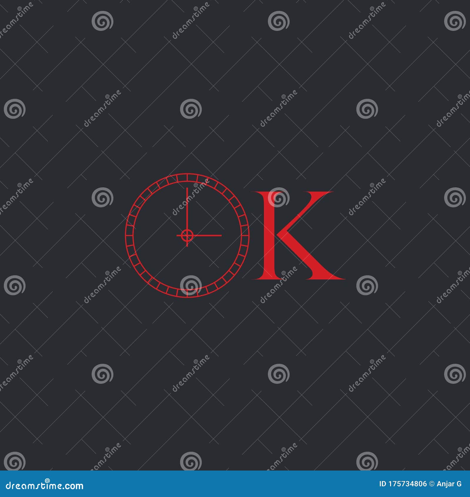 Ok clock vintage logo icon stock vector. Illustration of hour - 175734806