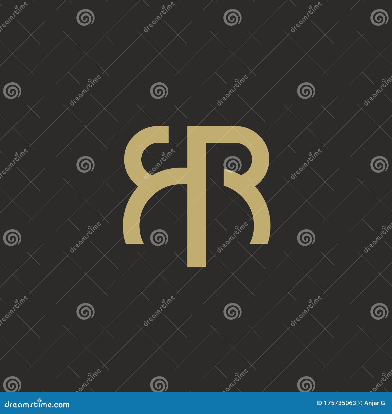Vintage RR Monogram Logo Icon Stock Vector - Illustration of number ...