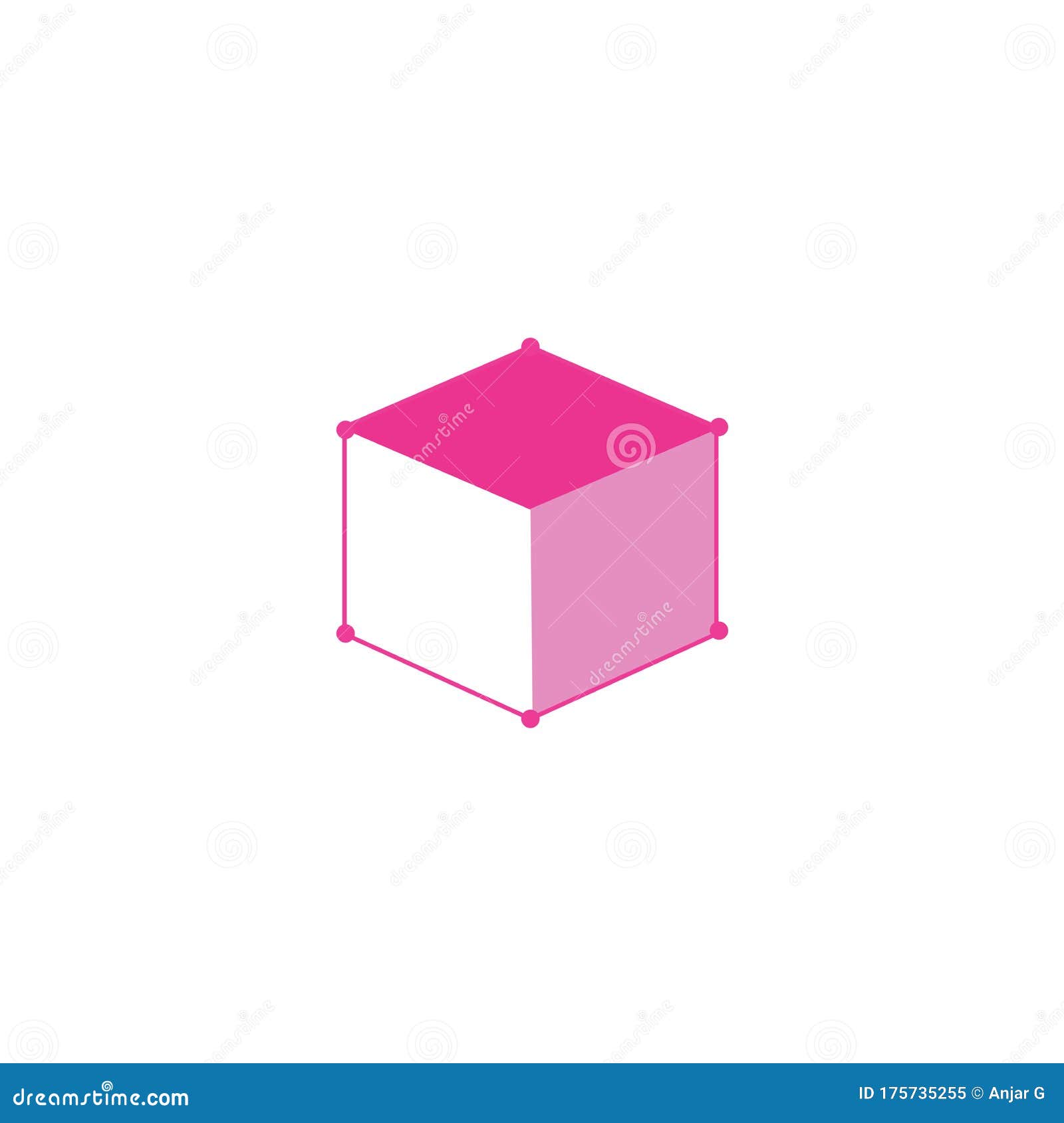 3D Flat Style Pink Box Icon Stock Vector - Illustration of pink, small ...