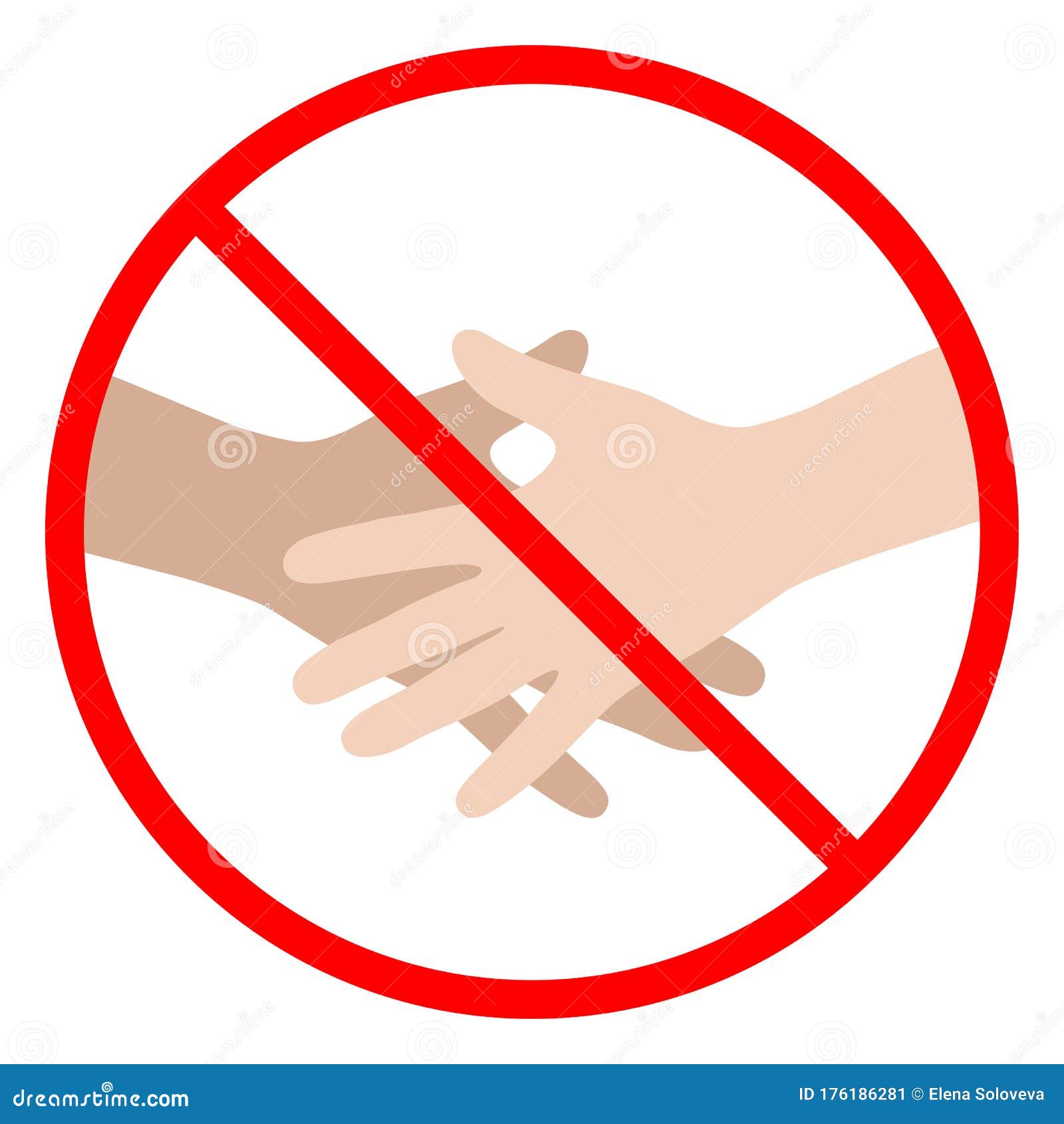 Illustration of a Sign Forbidden To Touch with Hands in a Red Crossed ...