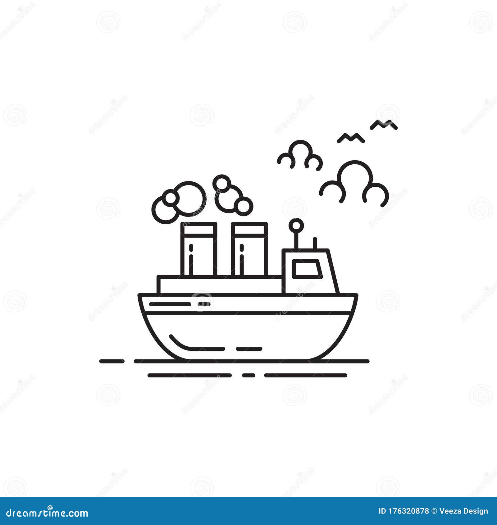 Ferry Ship Simple Icon Design Vector Stock Vector - Illustration of ...