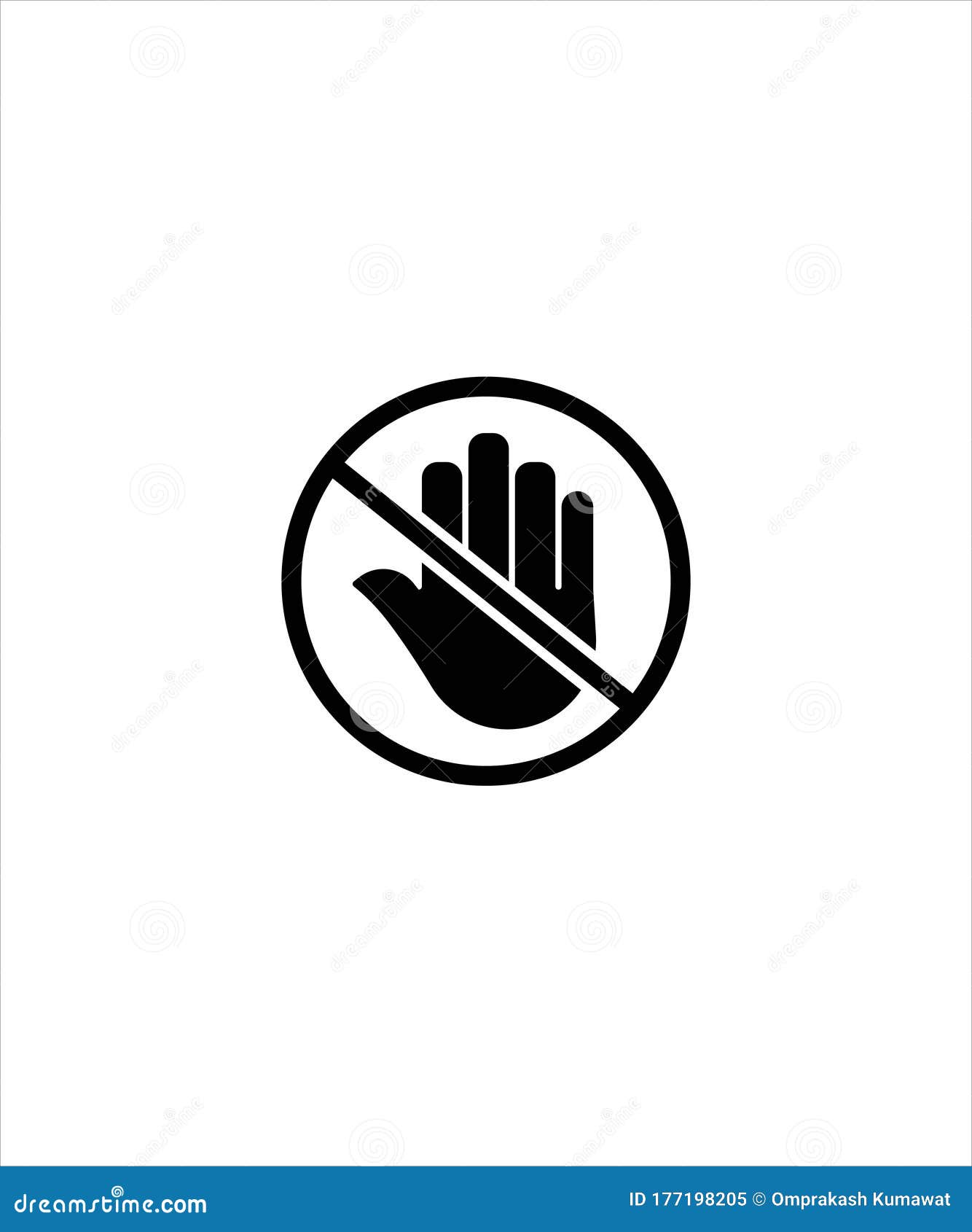 No Touch Flat Icon,vector Best Flat No Touch Design Icon. Stock Vector ...