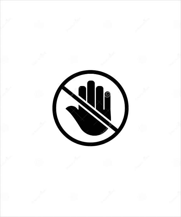 No Touch Flat Icon,vector Best Flat No Touch Design Icon. Stock Vector ...