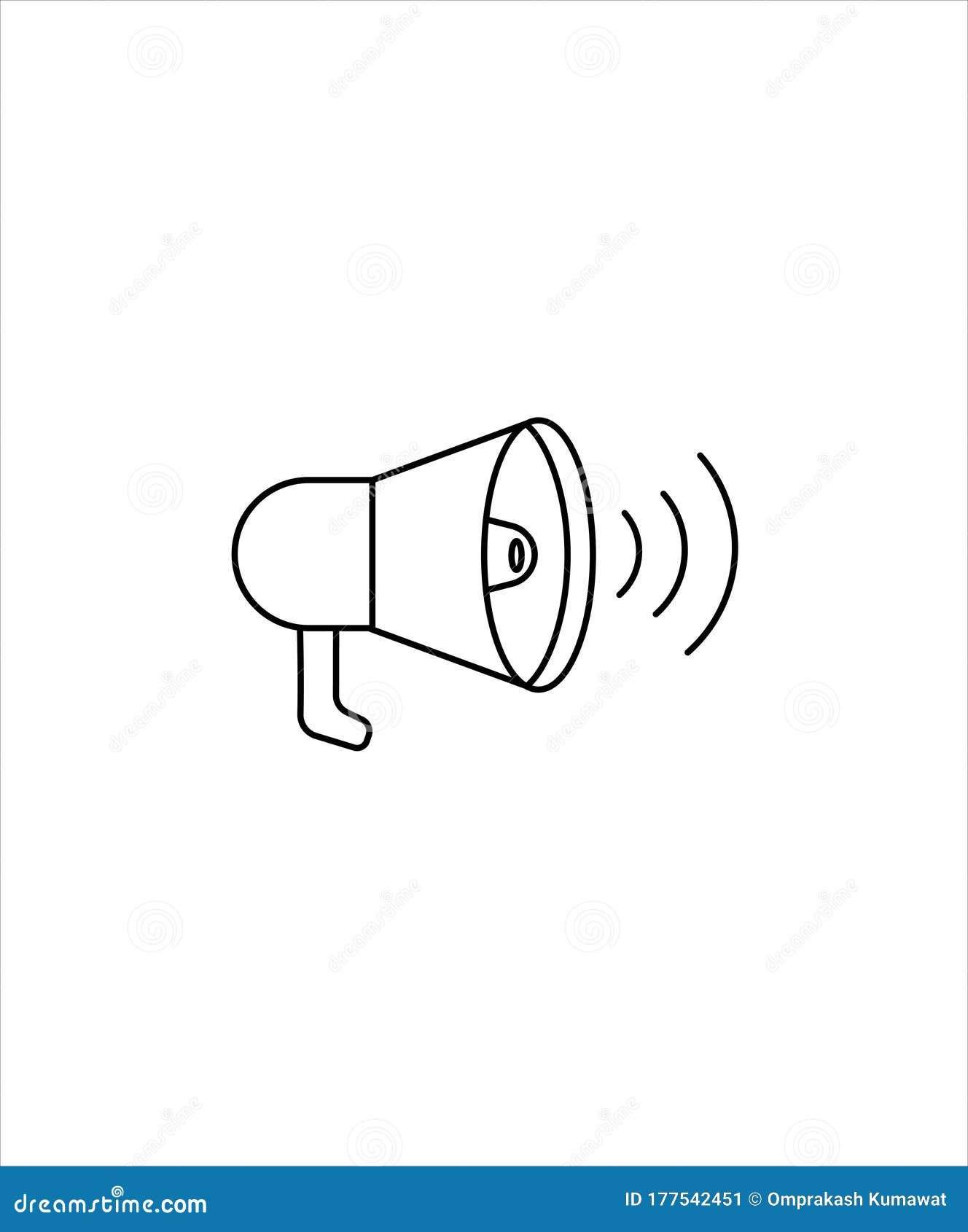 Megaphone Line Icon,vector Best Line Icon,megaphone with Sound Icon ...