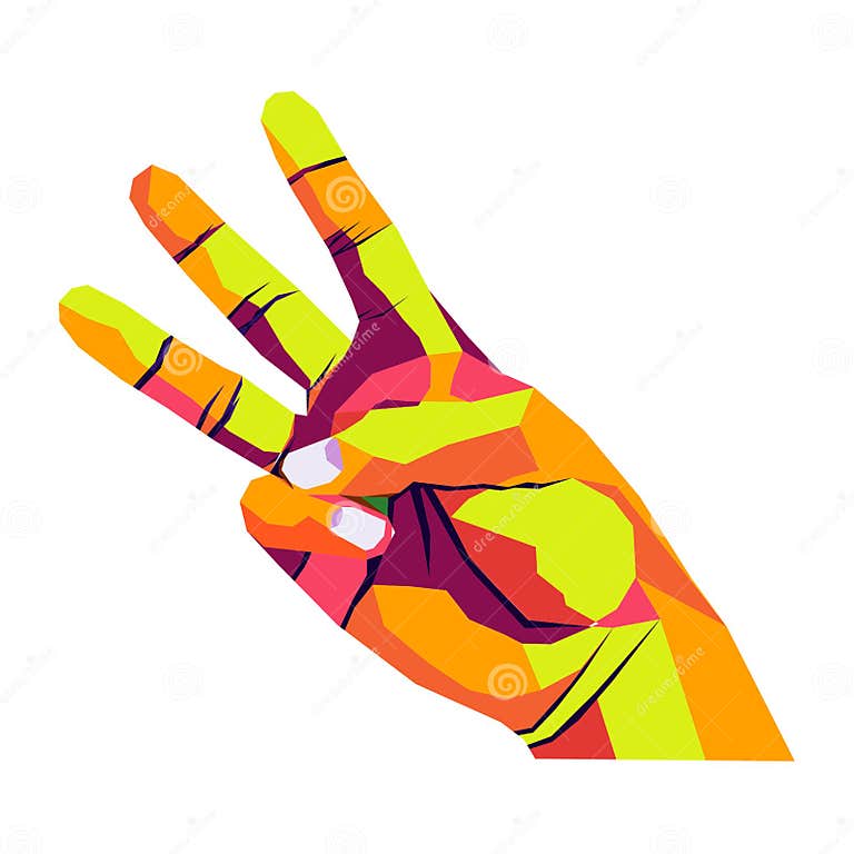 Wpap Human Hands with Three Fingers Stock Illustration - Illustration ...