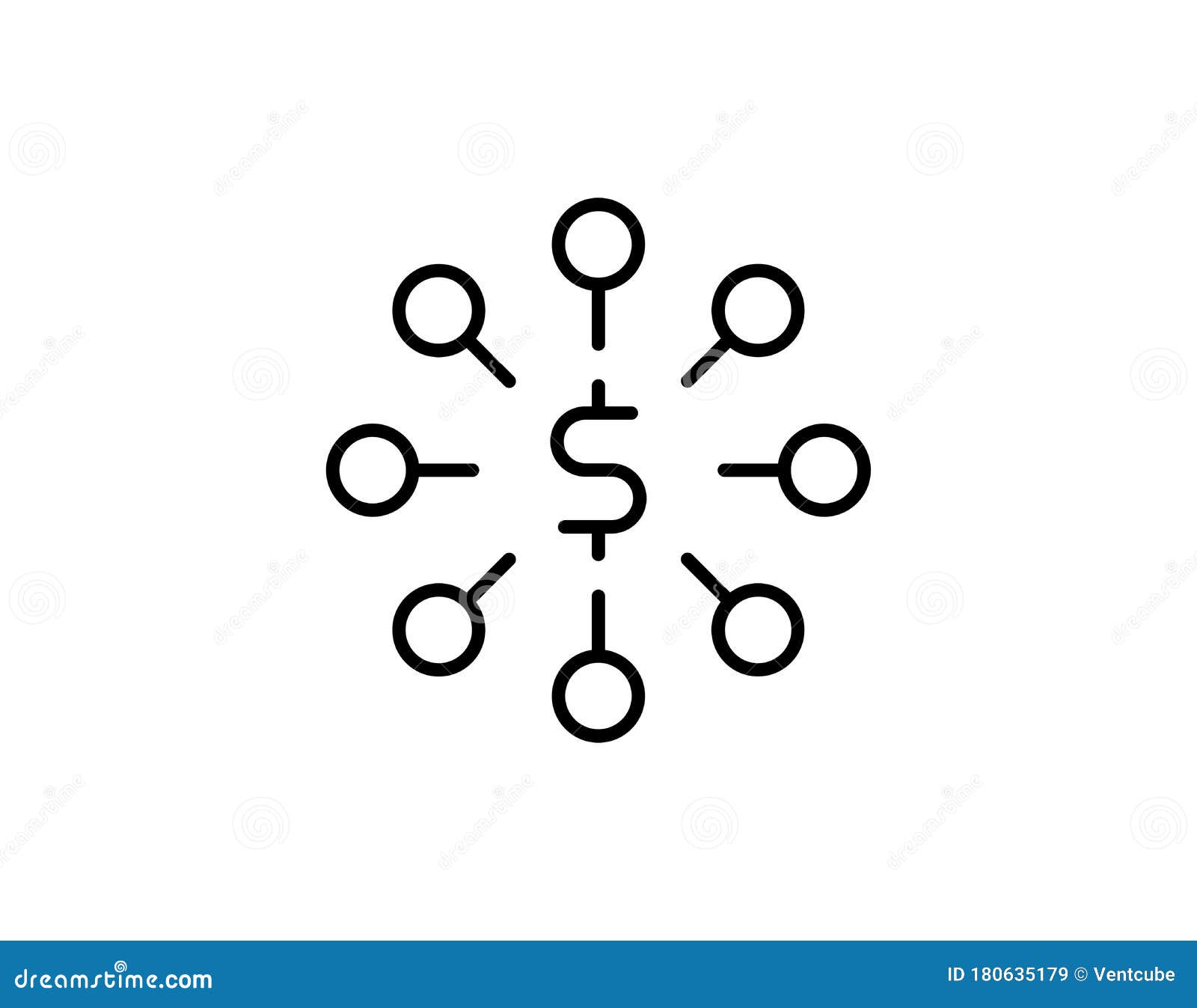 Money Distribution Icon. Flat Design. Business Concept. Isolated ...