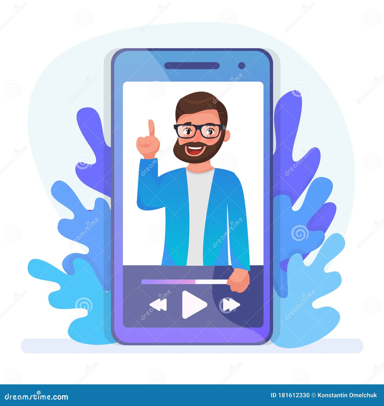 Video Tutorial Watching for Remote Education. Online Lecture, Internet ...