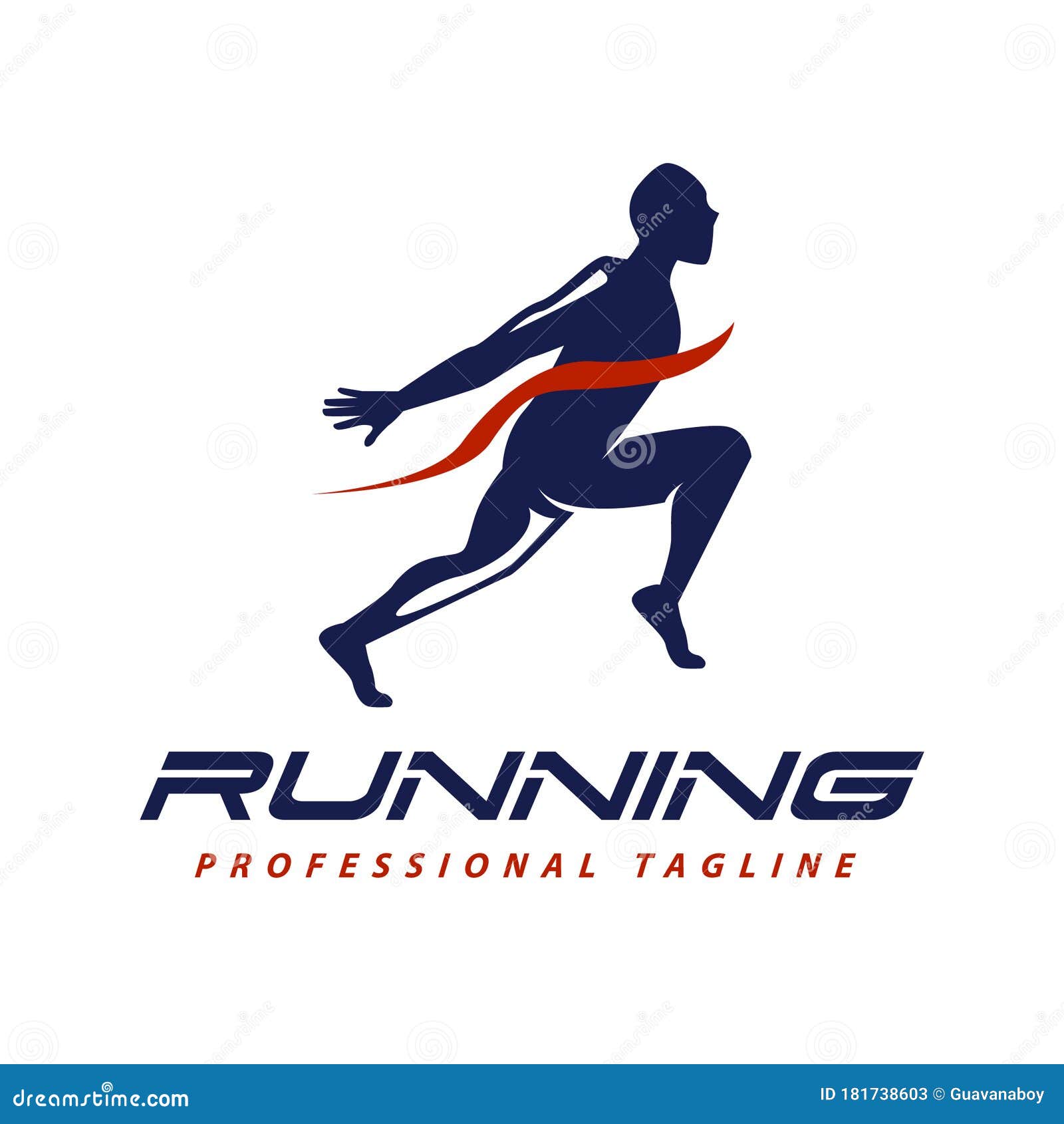 Running Sprint Jogging Minimalist Athletics Logo Design Template Vector ...