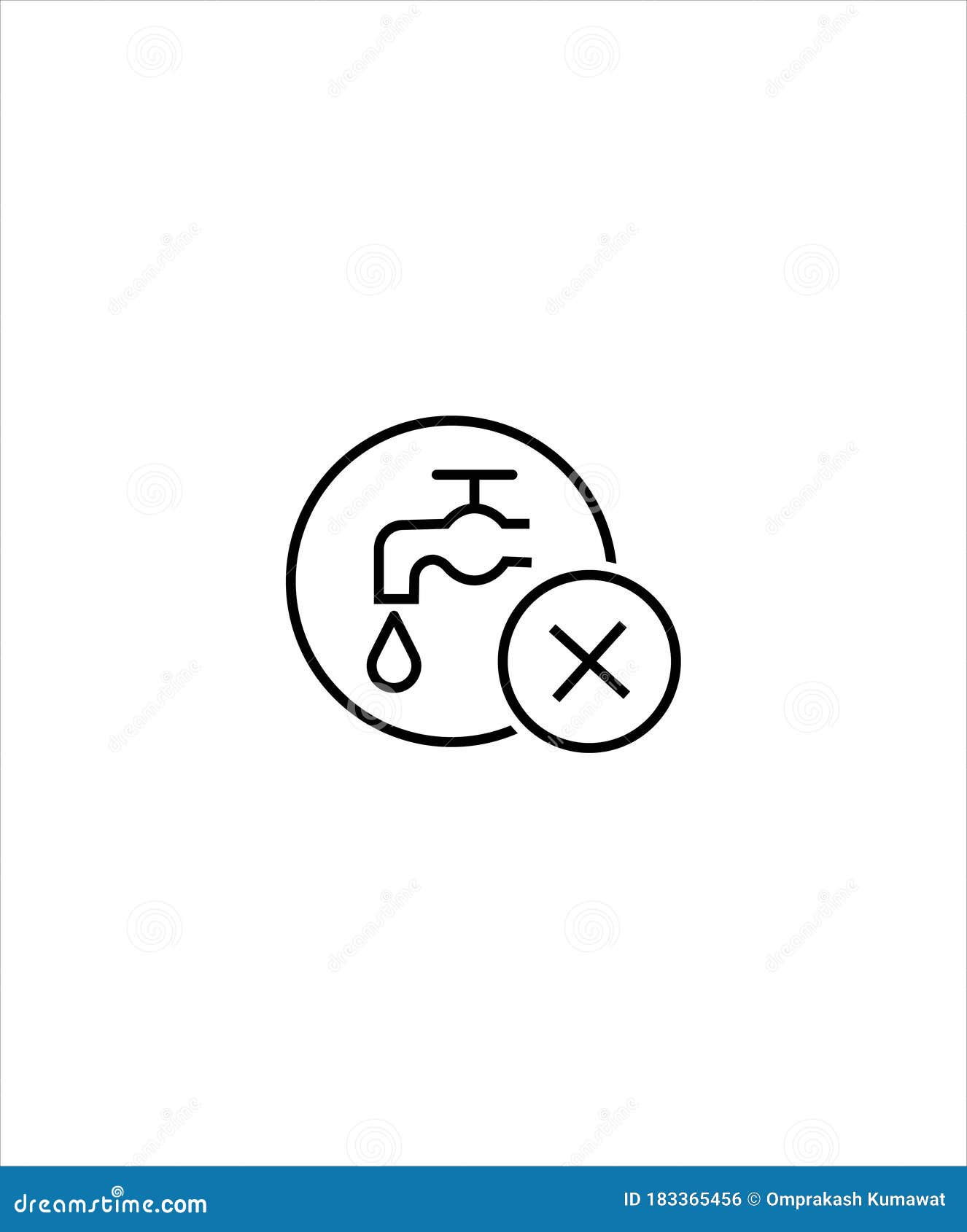 No Water Icon,vector Best Line Icon,best Illustration Design Icon ...