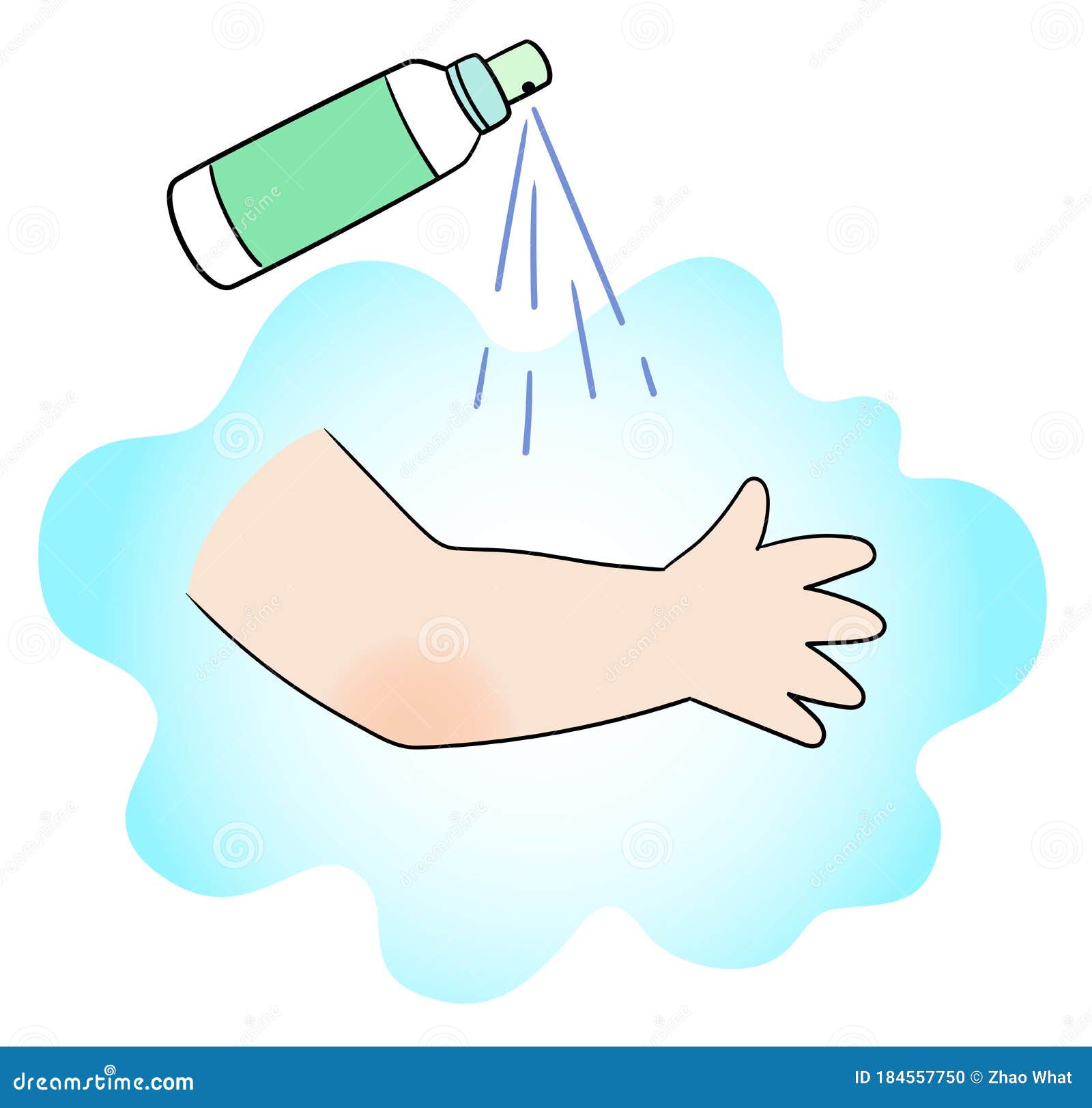 Hand Spraying Anti-mosquito Liquid Stock Vector - Illustration of ...