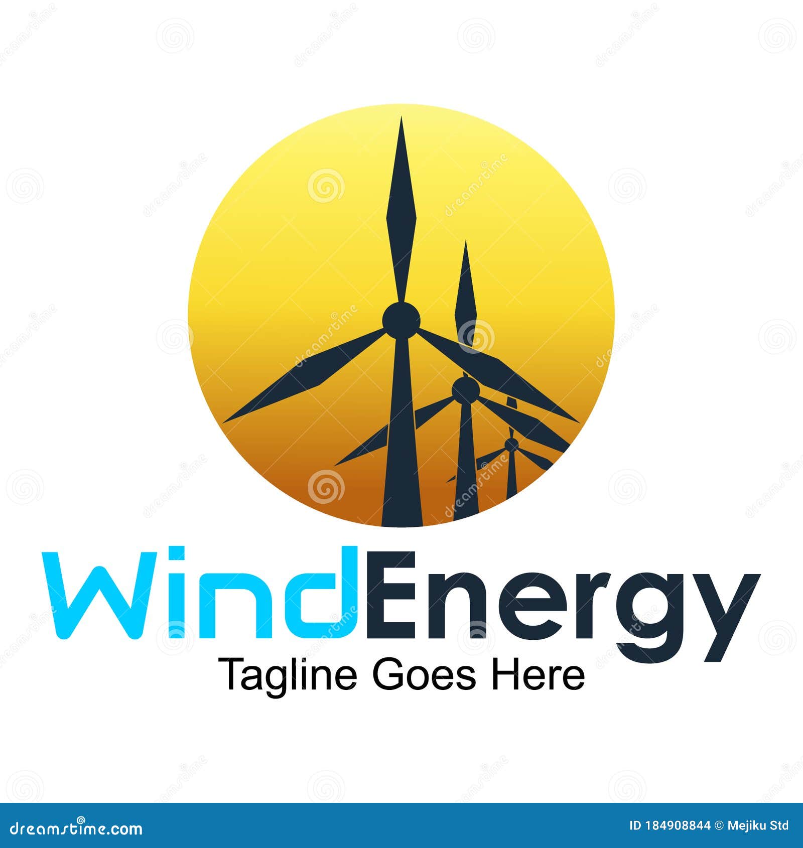 Vector Logo Wind Power Generation Stock Vector - Illustration of ...