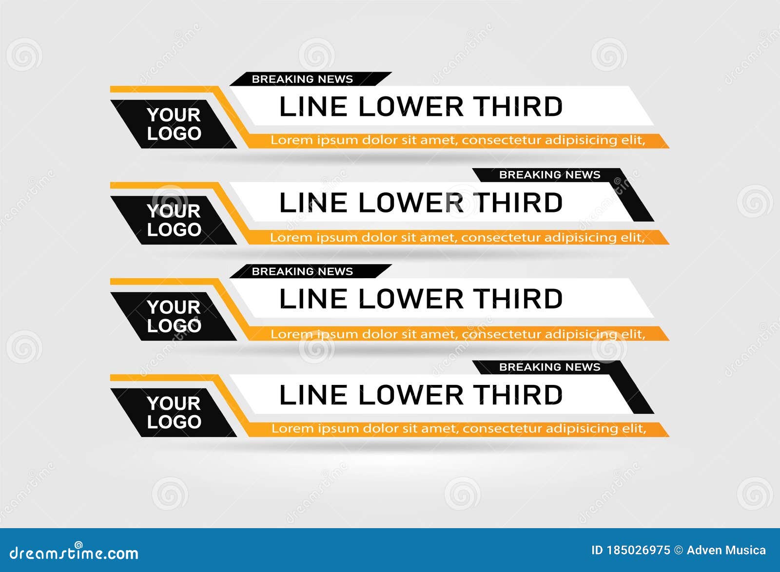 Lower Thirds Banner Template Royalty-Free Stock Image | CartoonDealer ...