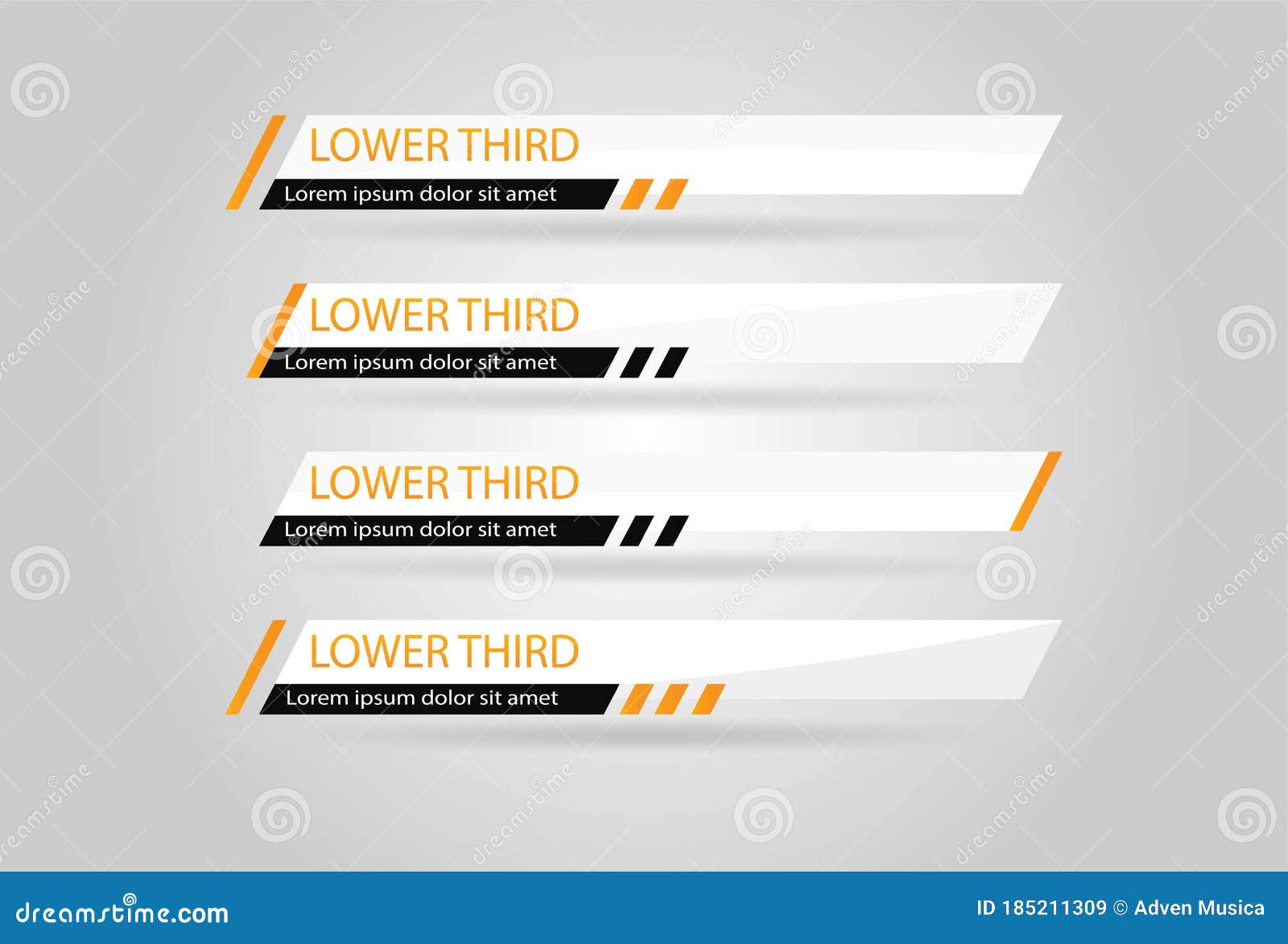 TV News Bars Set Vector. Streaming Video News Sign. Stock Vector ...