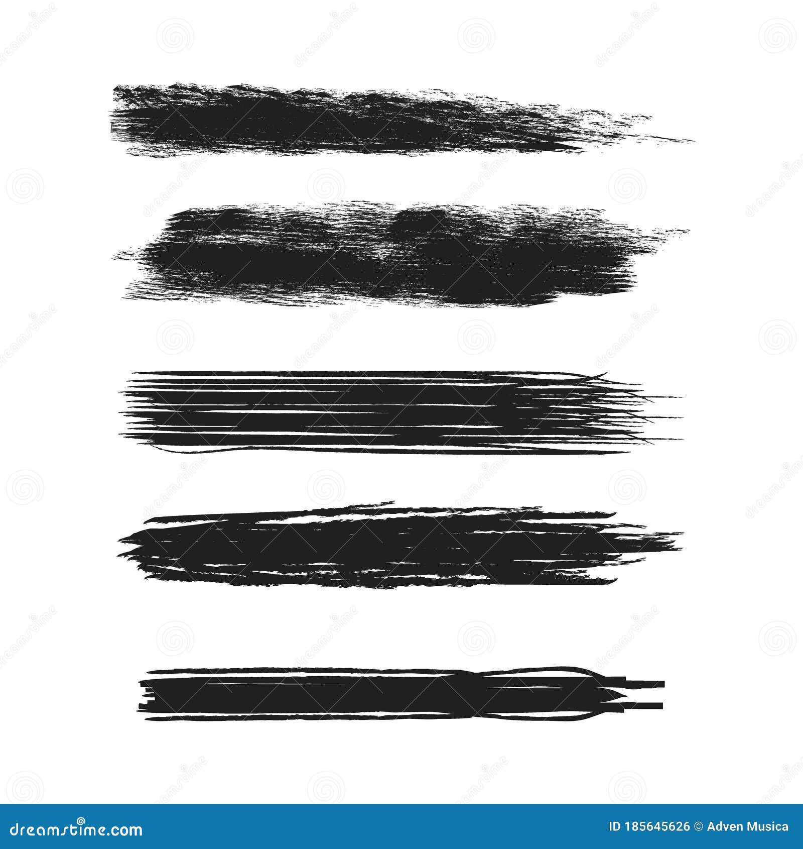 Grunge Brush Lines Vector Banner Stock Vector - Illustration of ...