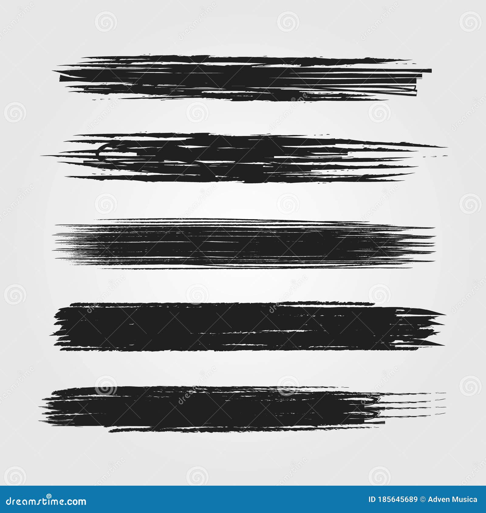 Grunge Brush Lines Vector Banner Stock Vector - Illustration of ...