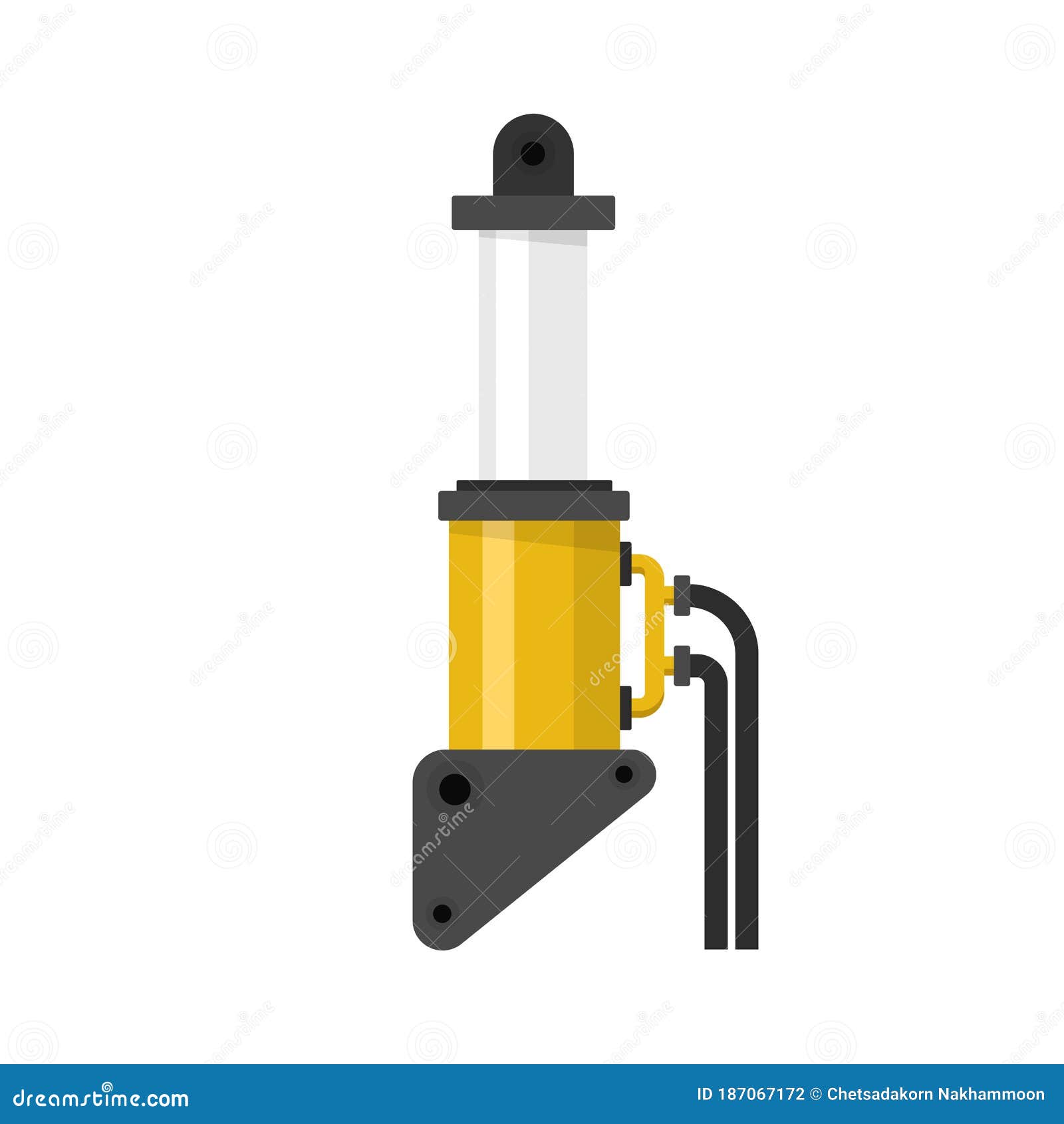 Hydraulic Actuator. Vector Illustration | CartoonDealer.com #54388144