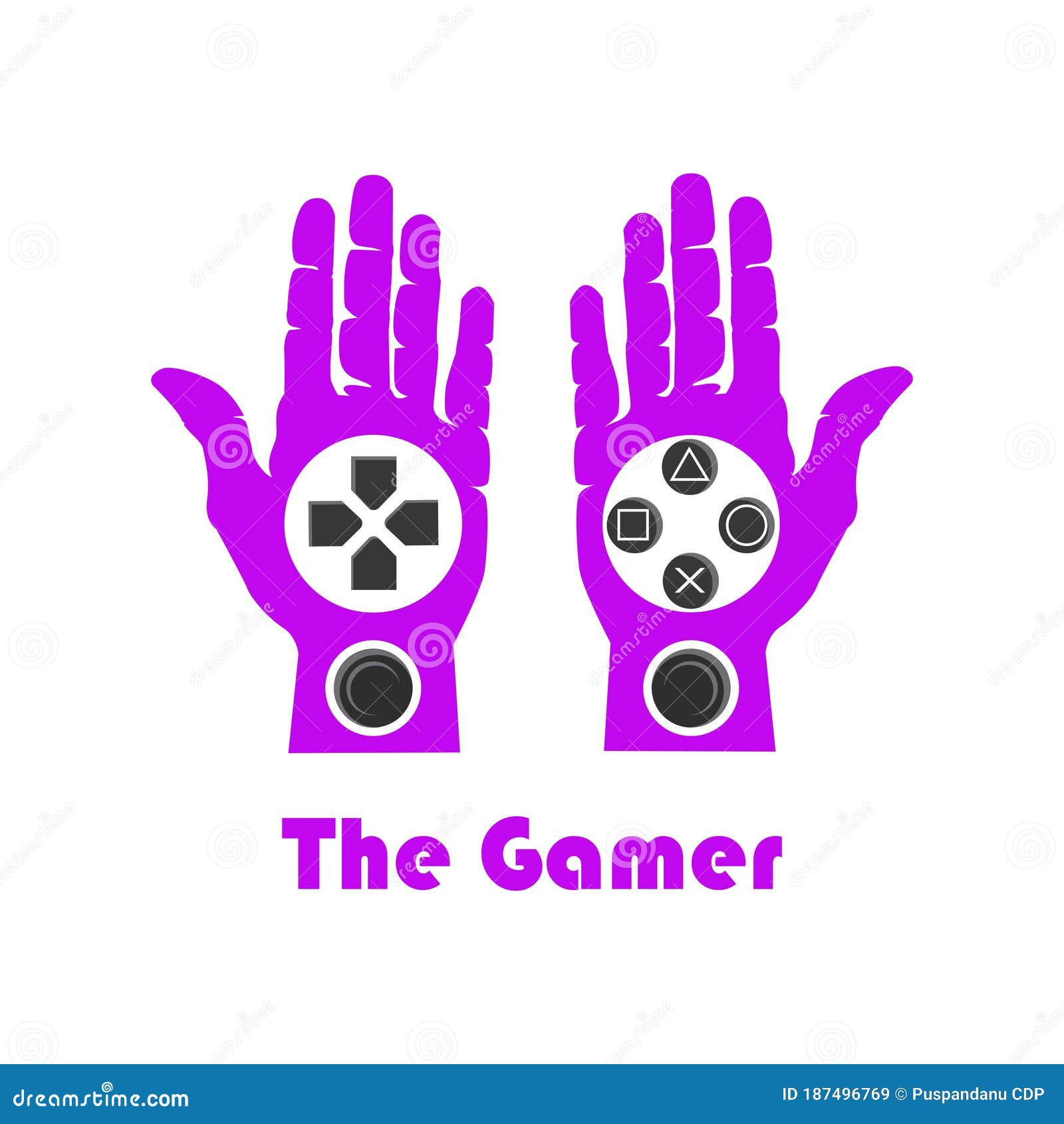 The hands of a gamer stock vector. Illustration of digital - 187496769
