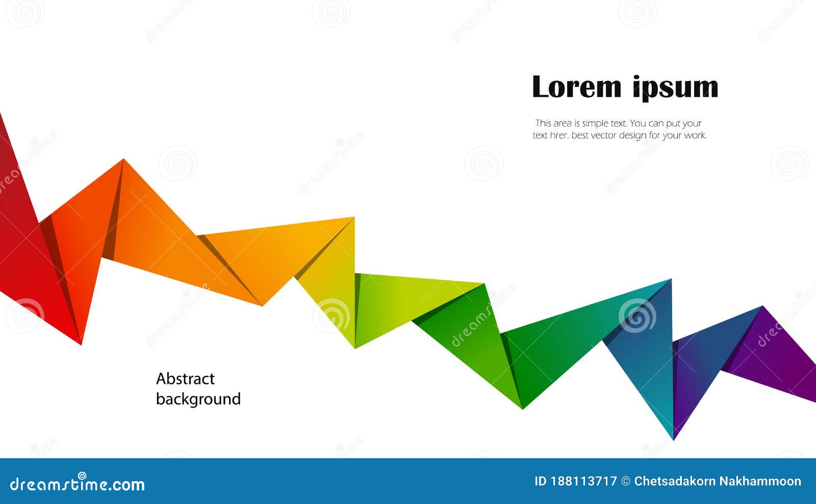 Modern Abstract Background with Colorful Folded Paper in Full HD Size ...