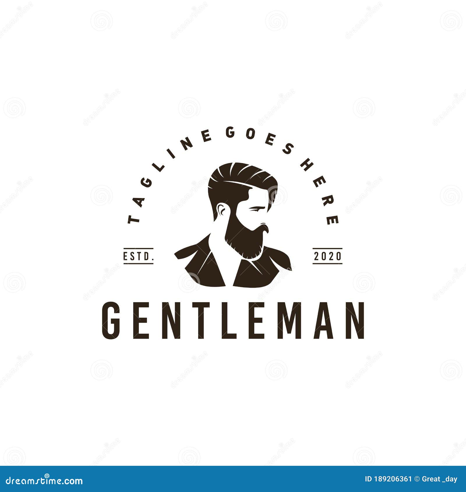 Gentleman Logo Design Graphic Inspiration Stock Vector - Illustration ...